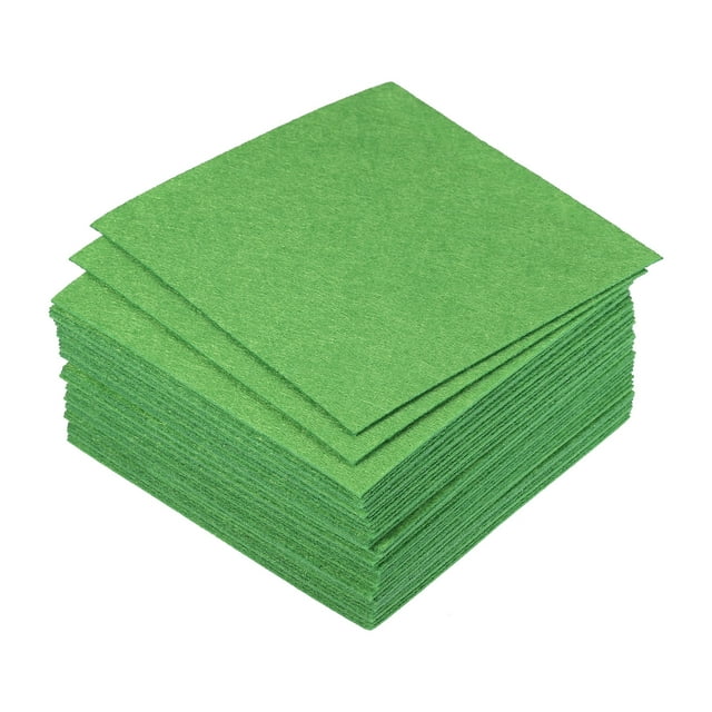 Soft Felt Sheets Fiber Craft Sheets Green 4 Inch x 4 Inch 40 Pcs ...