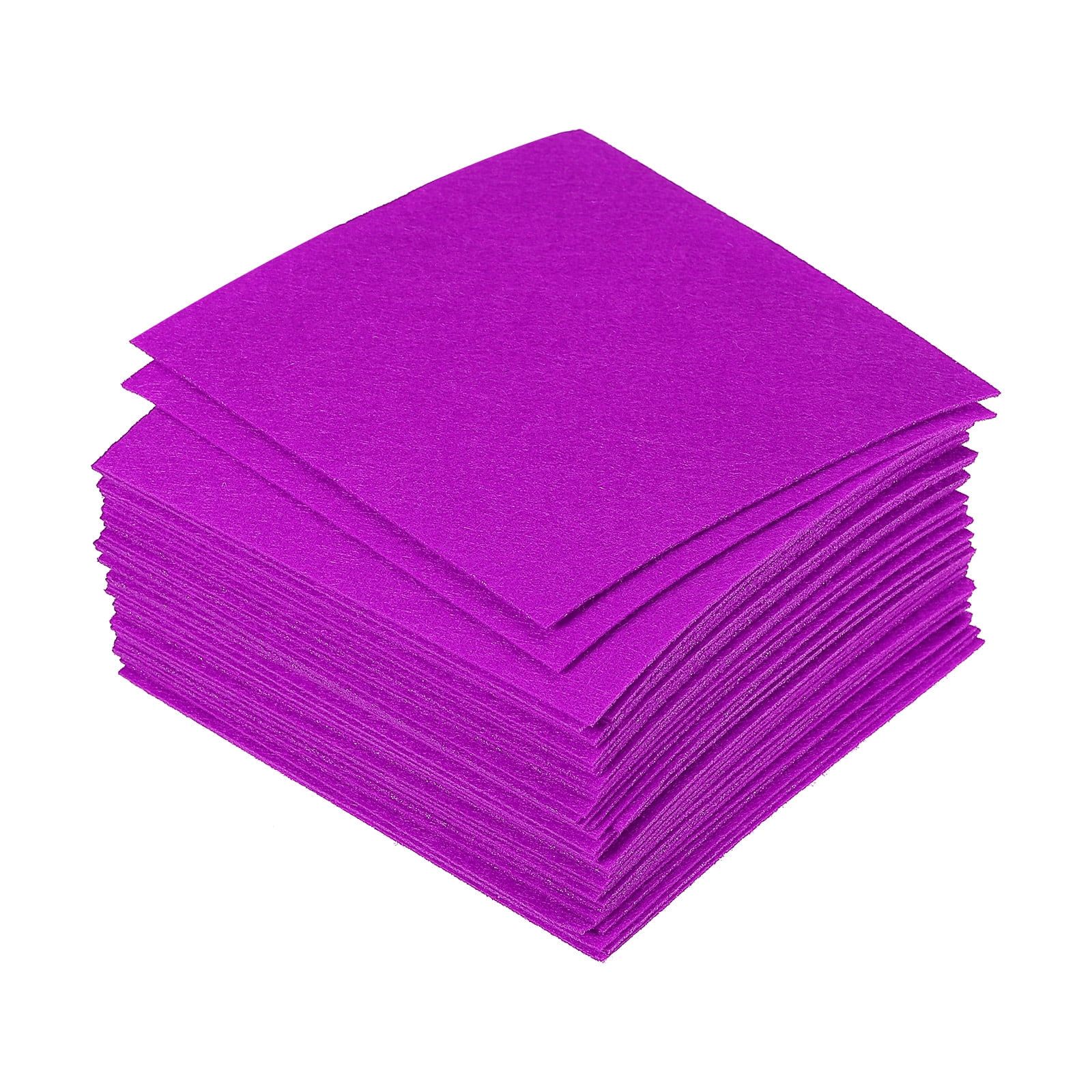 Soft Felt Sheets Fiber Craft Sheets Purple 4 Inch x 4 Inch 40 Pcs ...