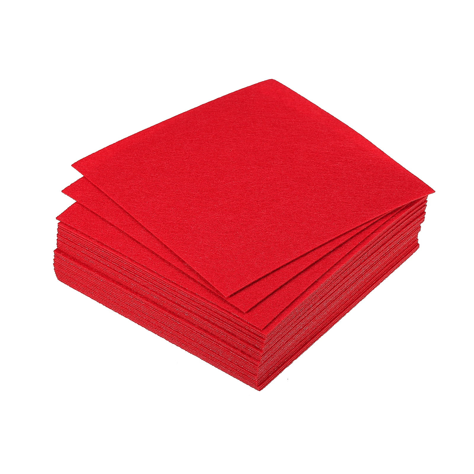 Soft Felt Sheets Fiber Craft Sheets Red 6 Inch x 6 Inch 35 Pcs ...