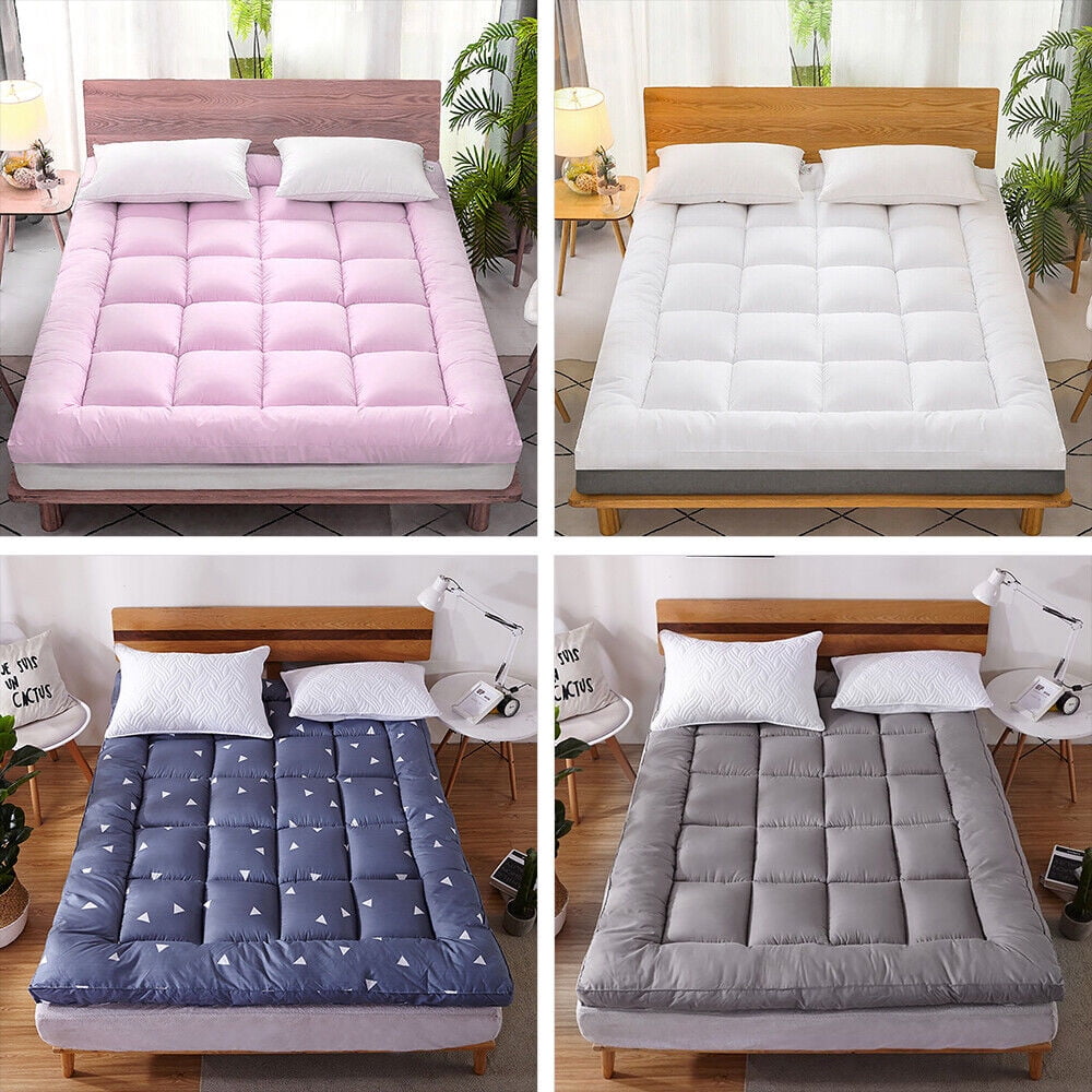 Soft Fiber Queen Mattress Topper, Extra Thick Mattress Pad Cover for ...