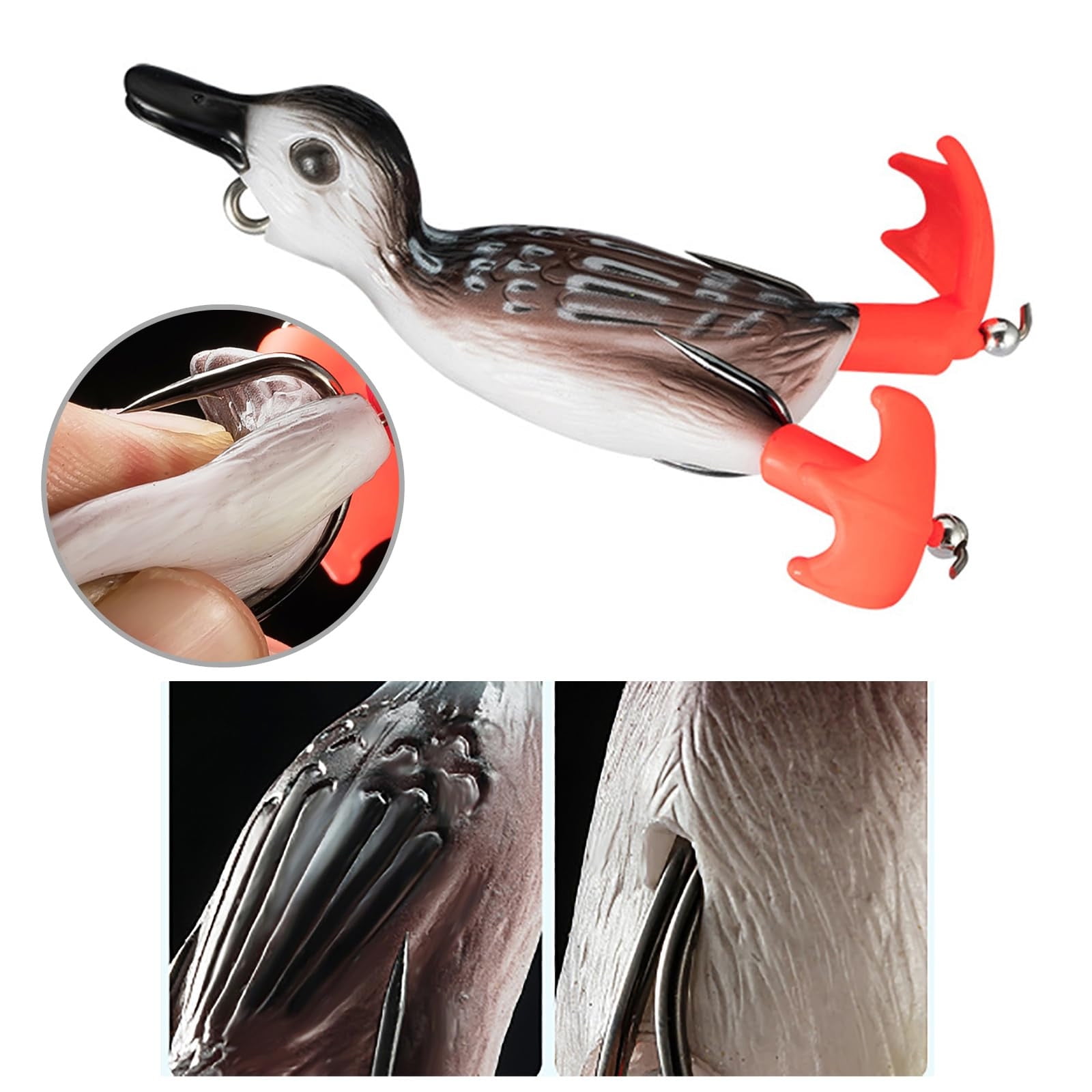 Soft Fishing Topwater 3D Propeller Swim Double Hook Realistic Action ...