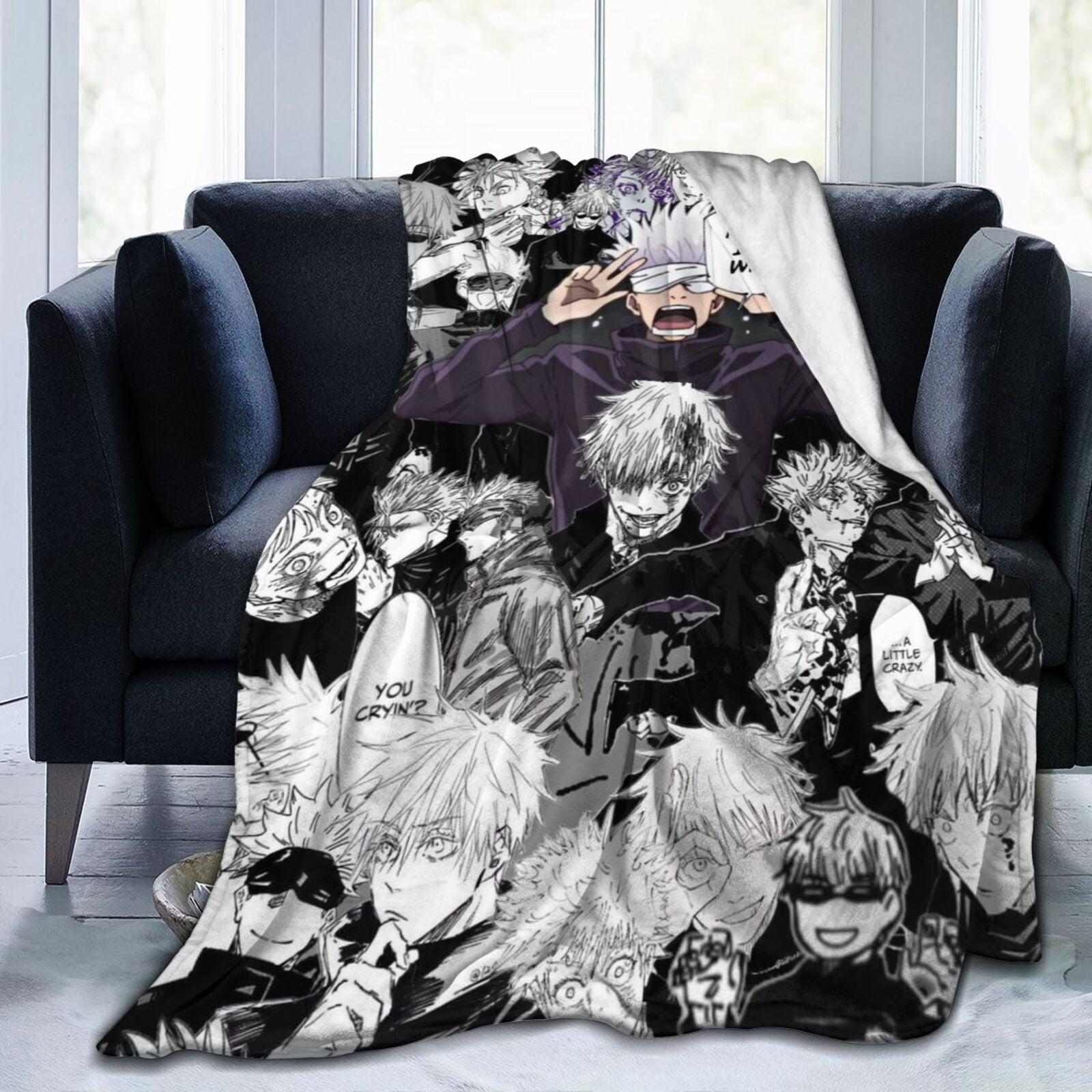 Soft Flannel Fleece Blanket, Jujutsu Kaisen Gojo Satoru Comfort Throw ...