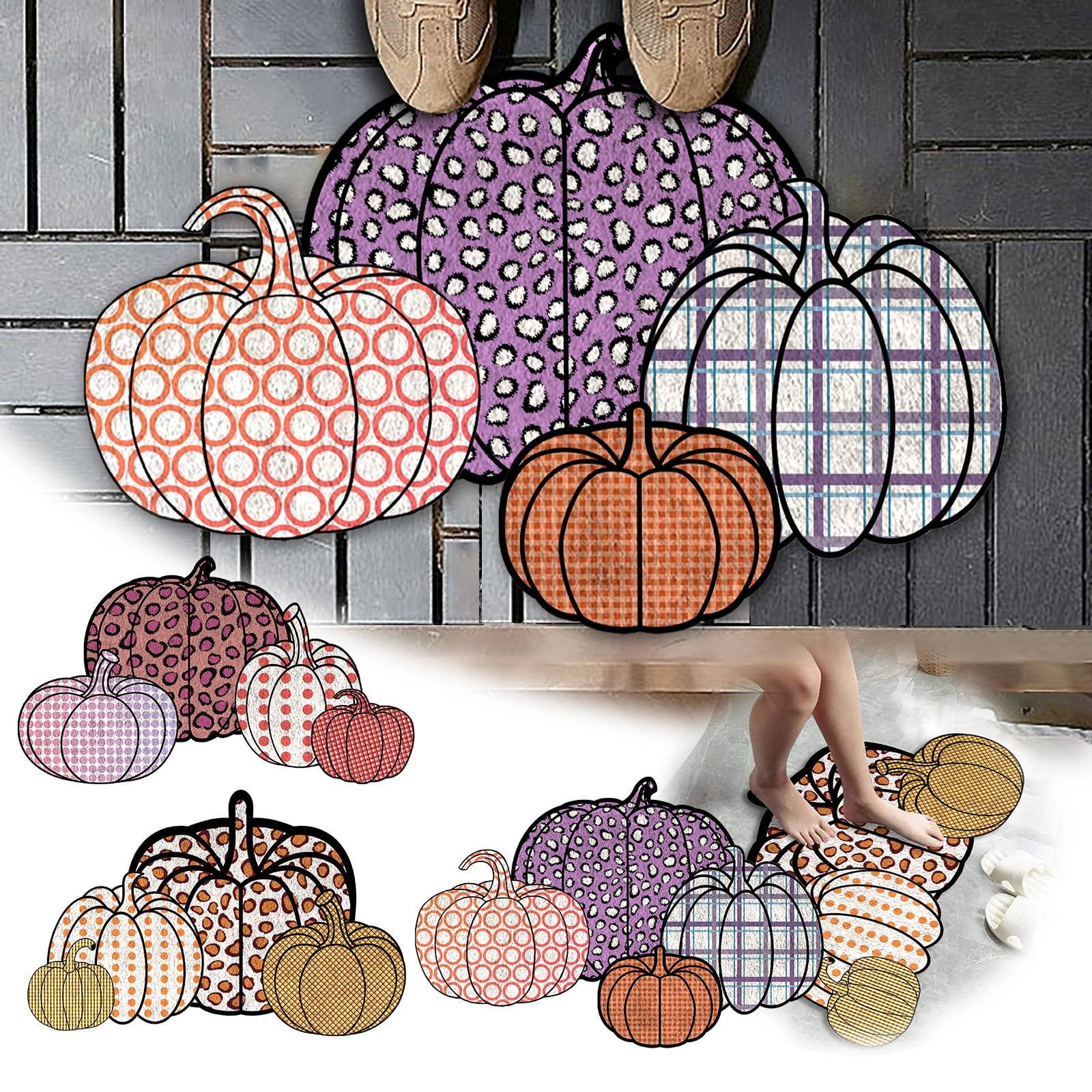 Soft Flannel Pumpkin Printed Floor Mat Ideal for & Autumn Decor The Non & Cozy ! - Walmart.com