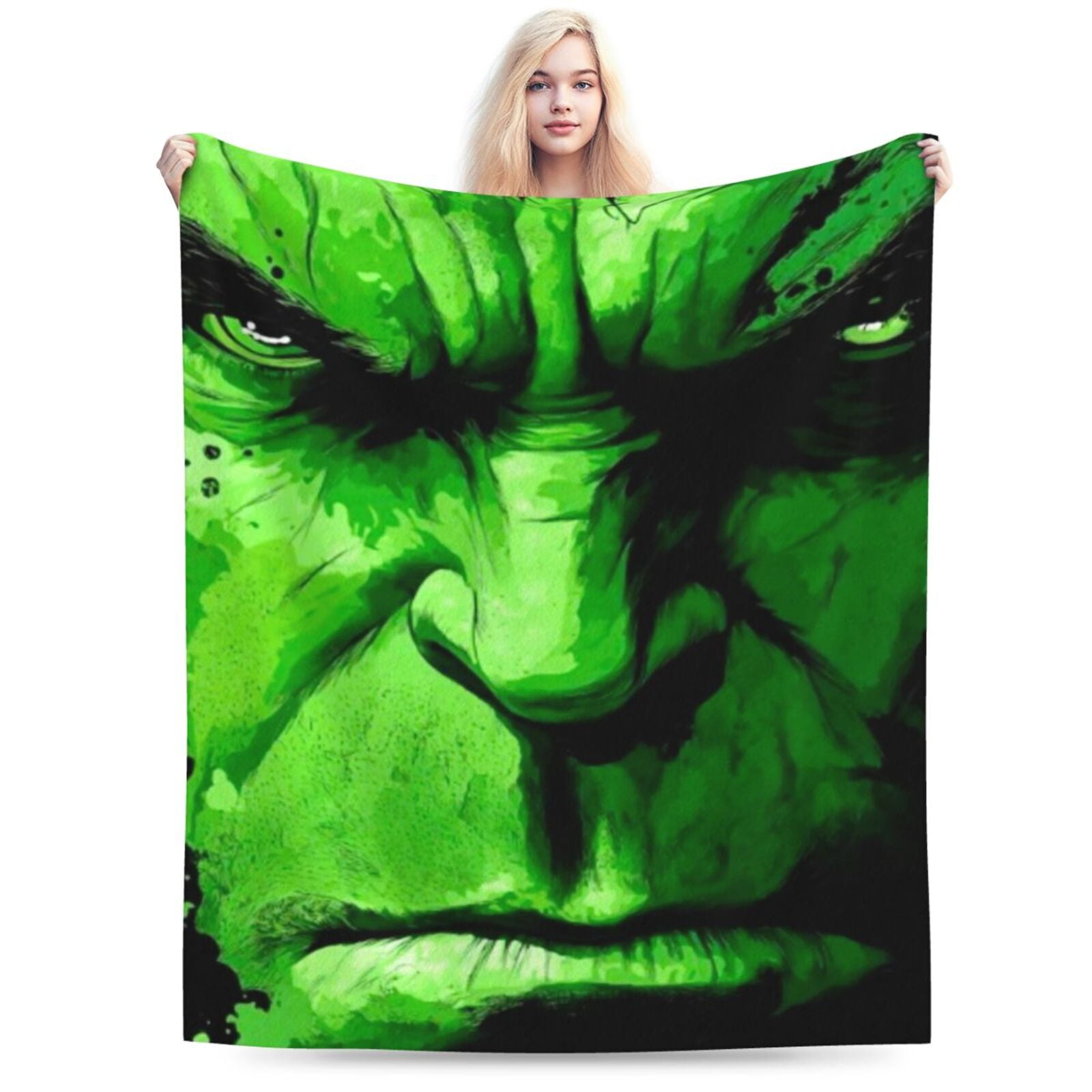 Soft Fleece Plush Throw Green Hulk Fluffy Blanket for Couch Sofa Bed ...