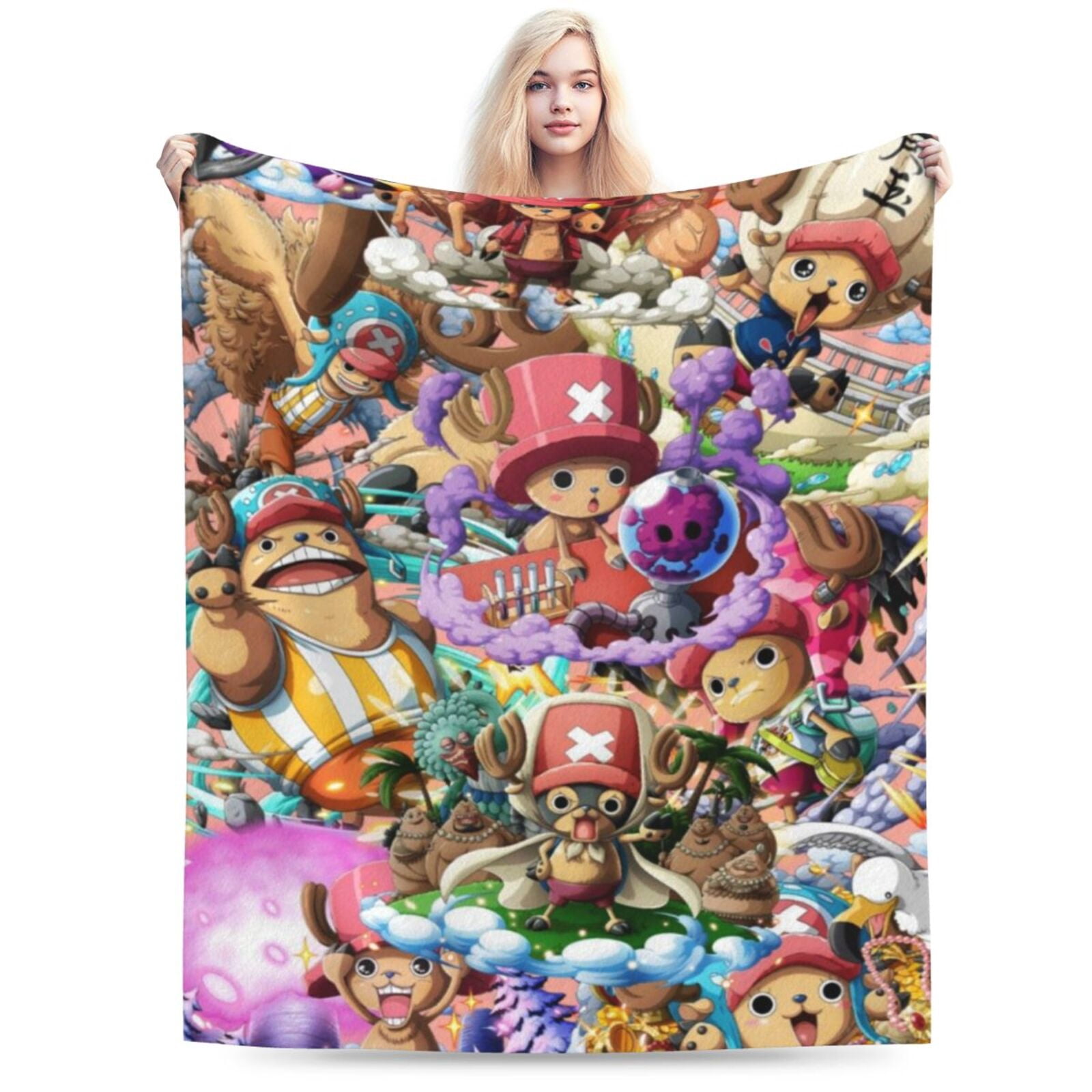 Soft Fleece Plush Throw One Piece Chopper Fluffy Blanket for Couch Sofa ...