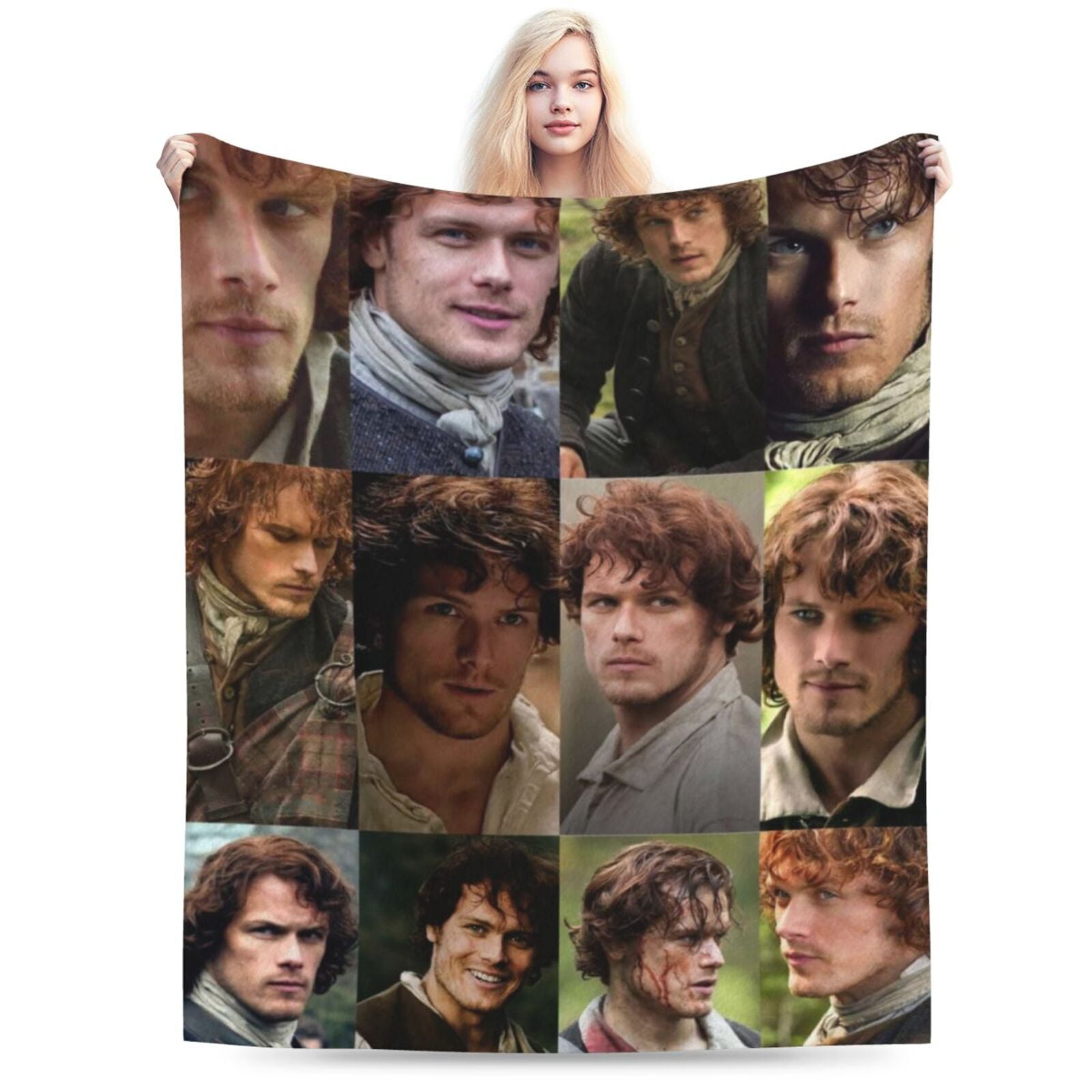 Soft Fleece Plush Throw Sam Heughan Jamie Fraser Fluffy Blanket for ...