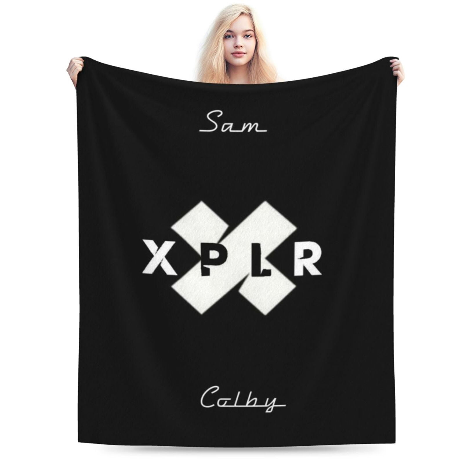 Soft Fleece Plush Throw Sam and Colby XPLR Fluffy Blanket for Couch ...