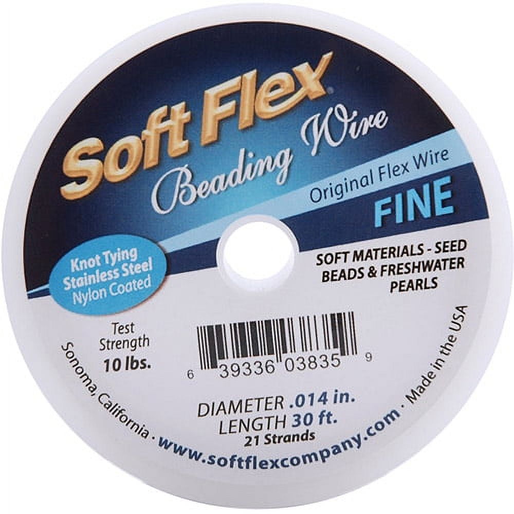 Soft Flex Wire 21, Strand .014" Diameter 30ft/pkg, Satin Silver ...