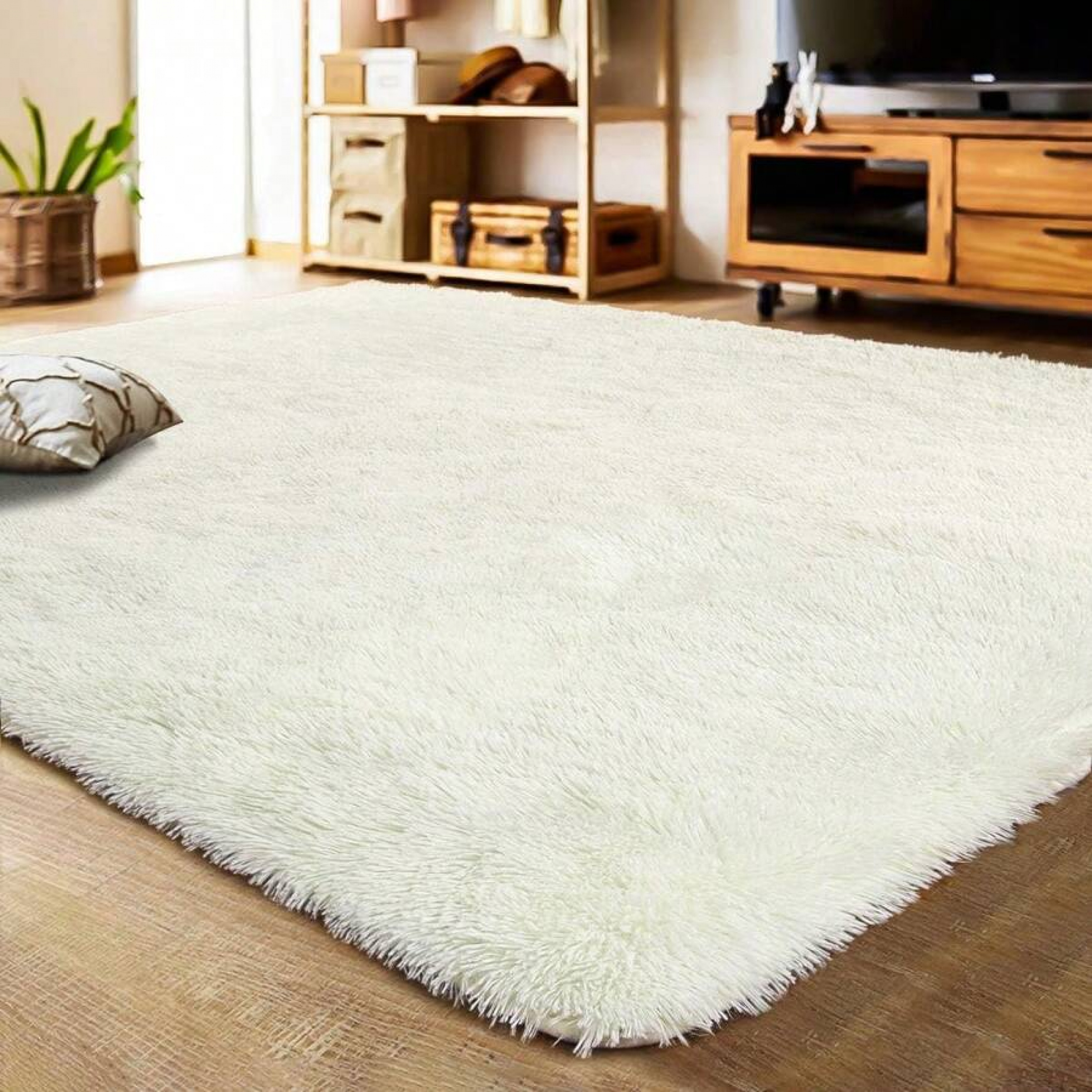 Soft Fluffy Area Rug - Plush Shag, Fuzzy Thick Pile, Accent Carpet for ...