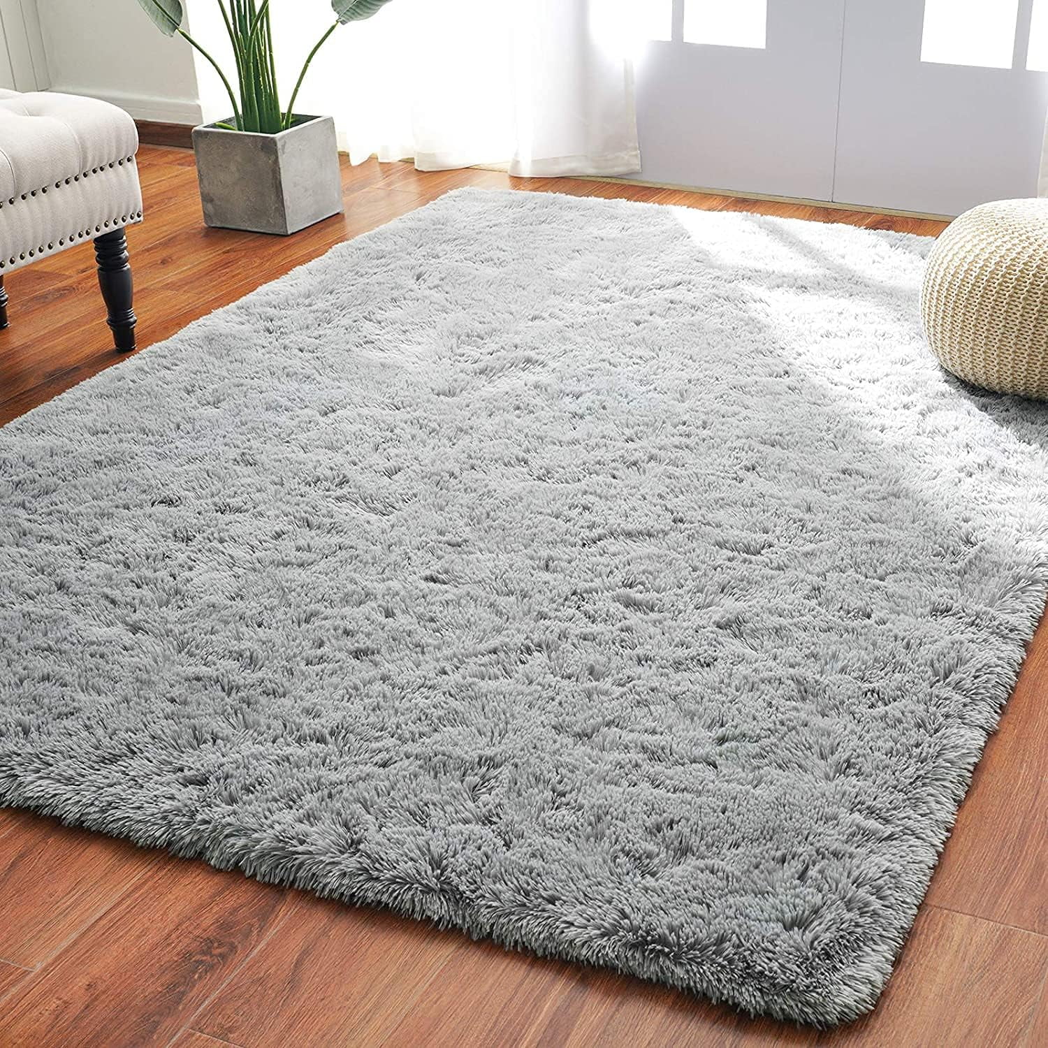 Soft Fluffy Area Rugs for Bedroom, 3 x 5 Feet Fluffy Shag Plush Shaggy ...