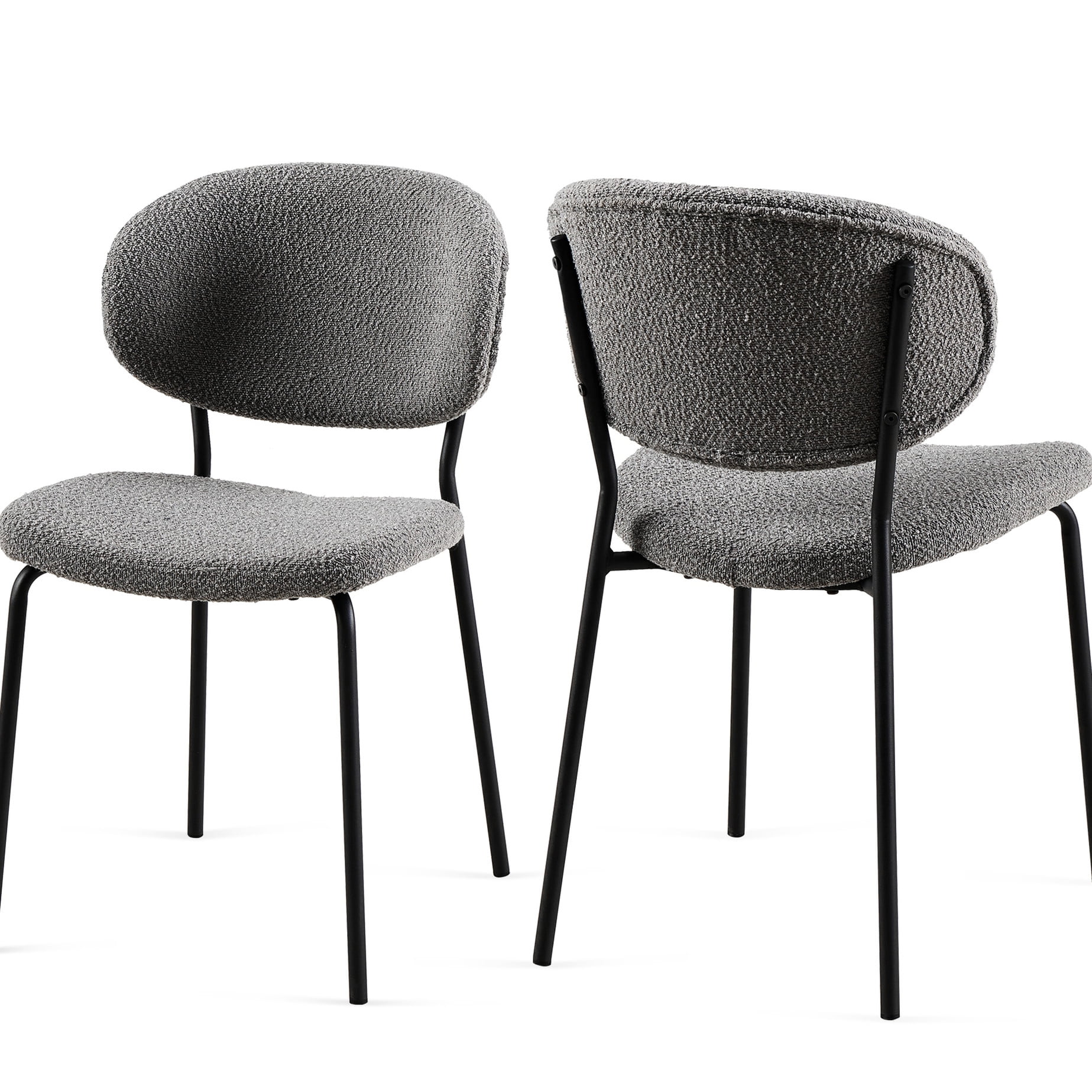 Soft & Fluffy Boucle Chairs+Metal Leg Structure”-“Intimate Dinners ...