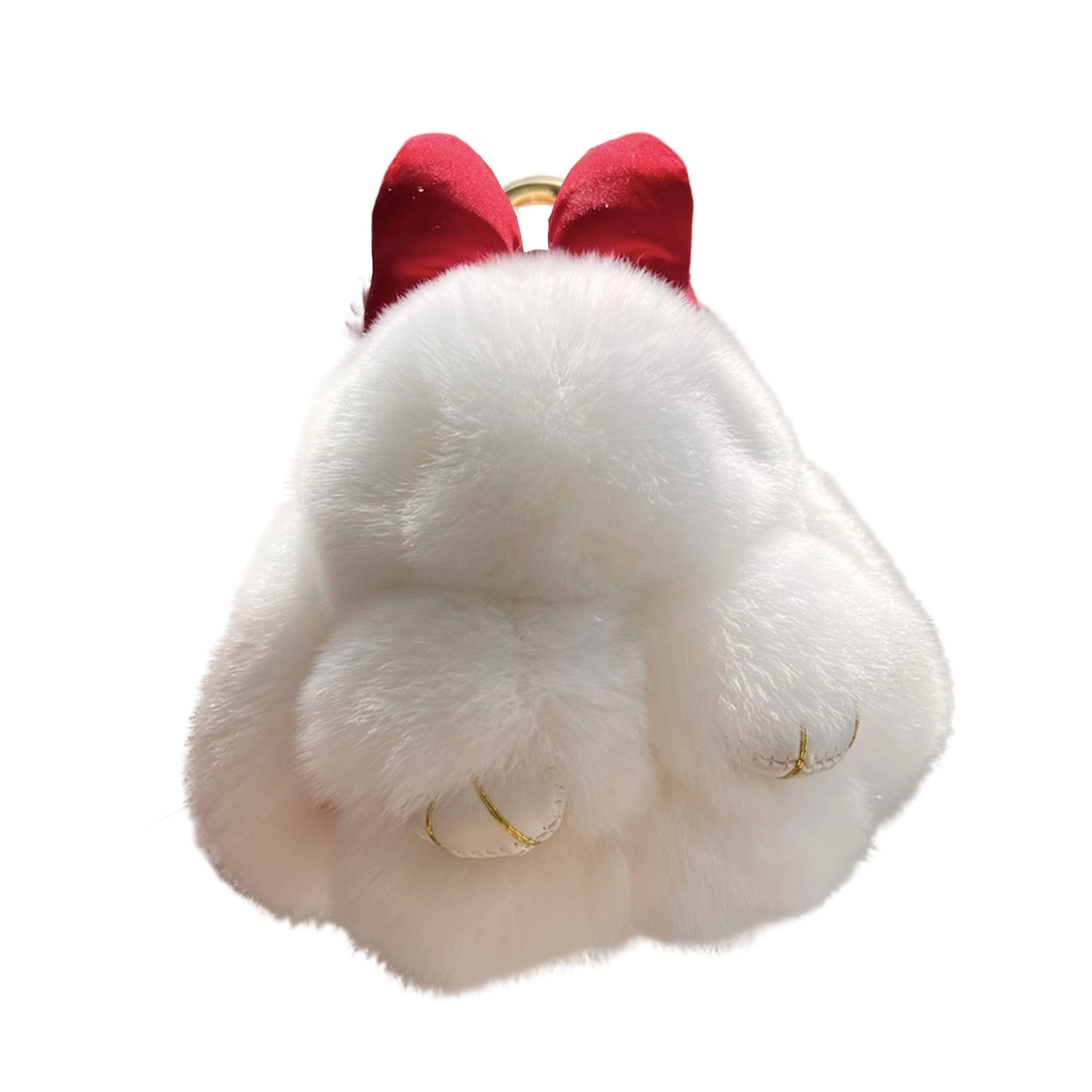 Soft Fluffy Rabbit Keychain,Cute Plush Bunny Key Rings,Plush Bunny Key ...