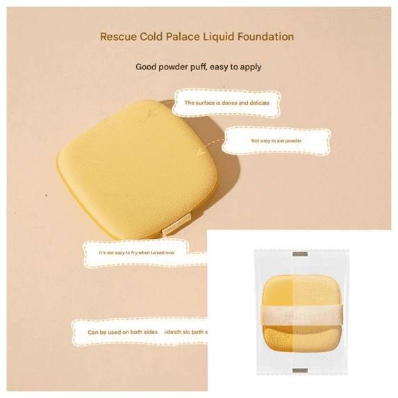 Soft Fluffy Reusable Butter Biscuit Powder Puff for Loose Setting ...