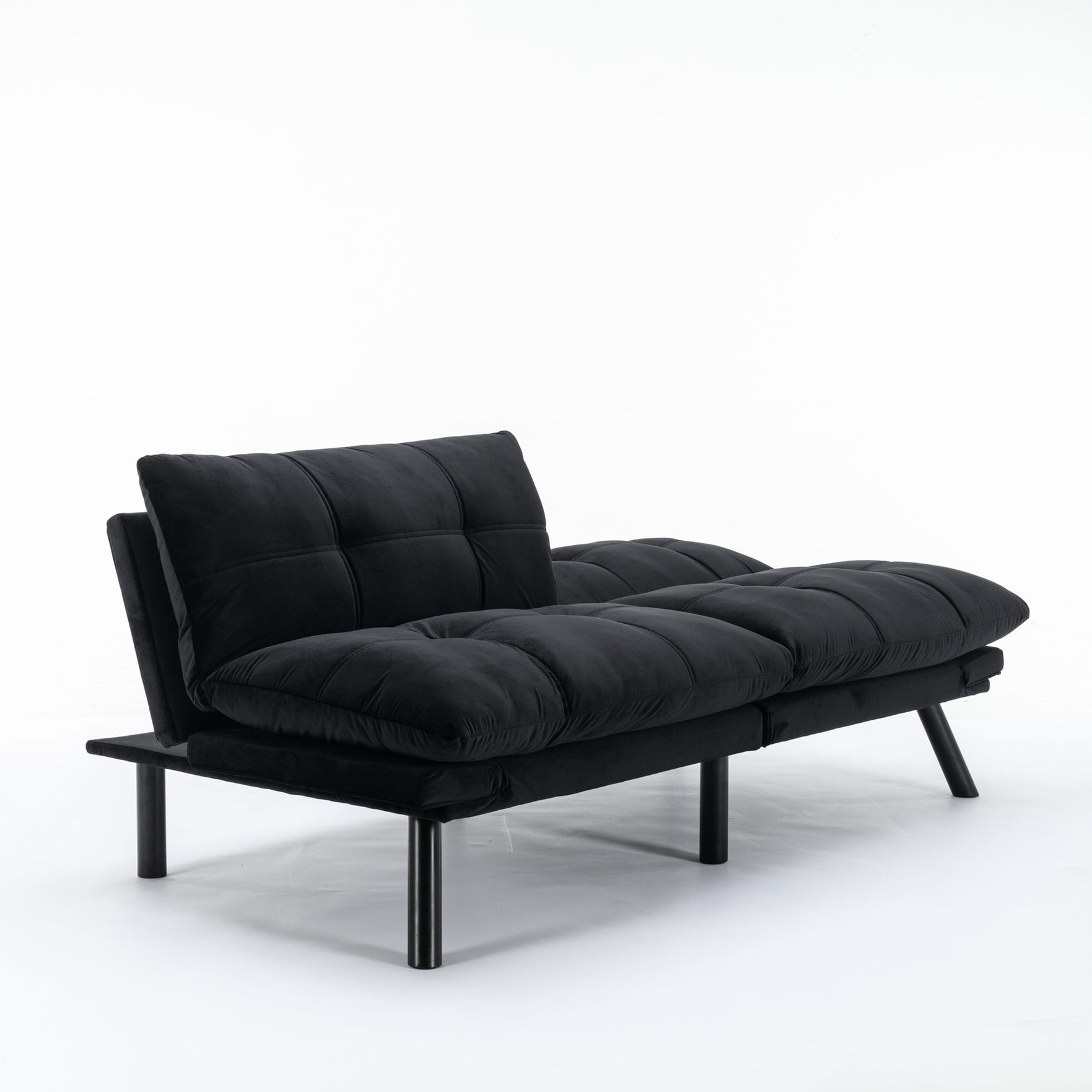 Soft Foam Filler, Black Main Color - Sofa Bed for Small Apartment Use ...