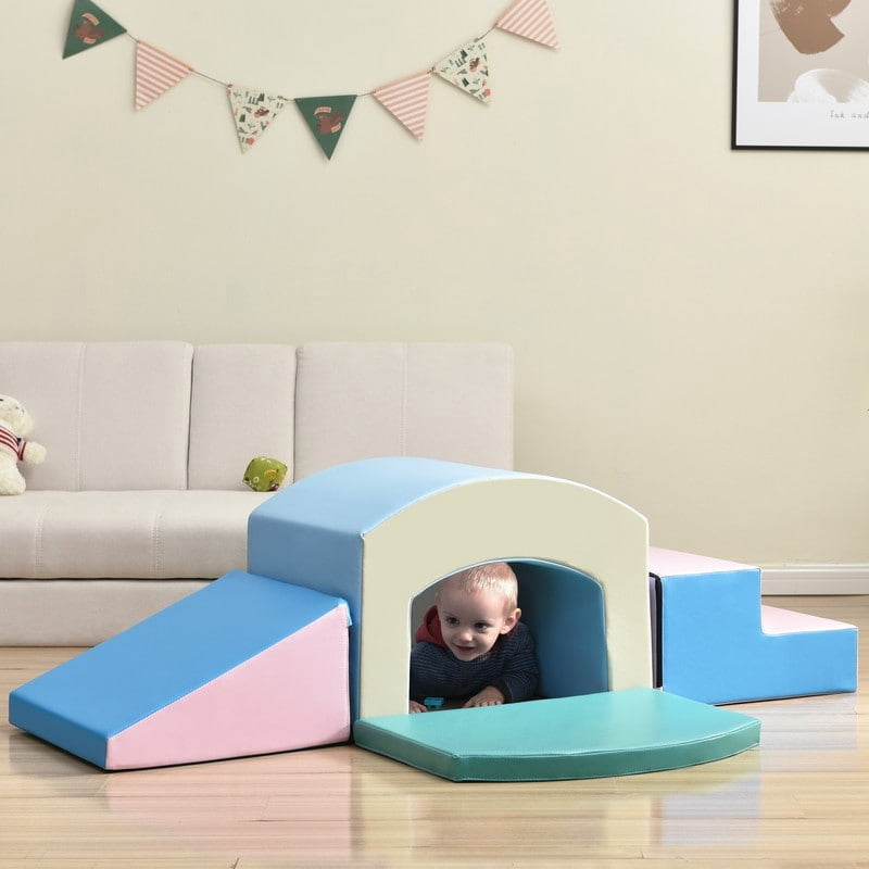Soft Foam Game Machine for Children, with Sliding Stairs & Ramps for ...