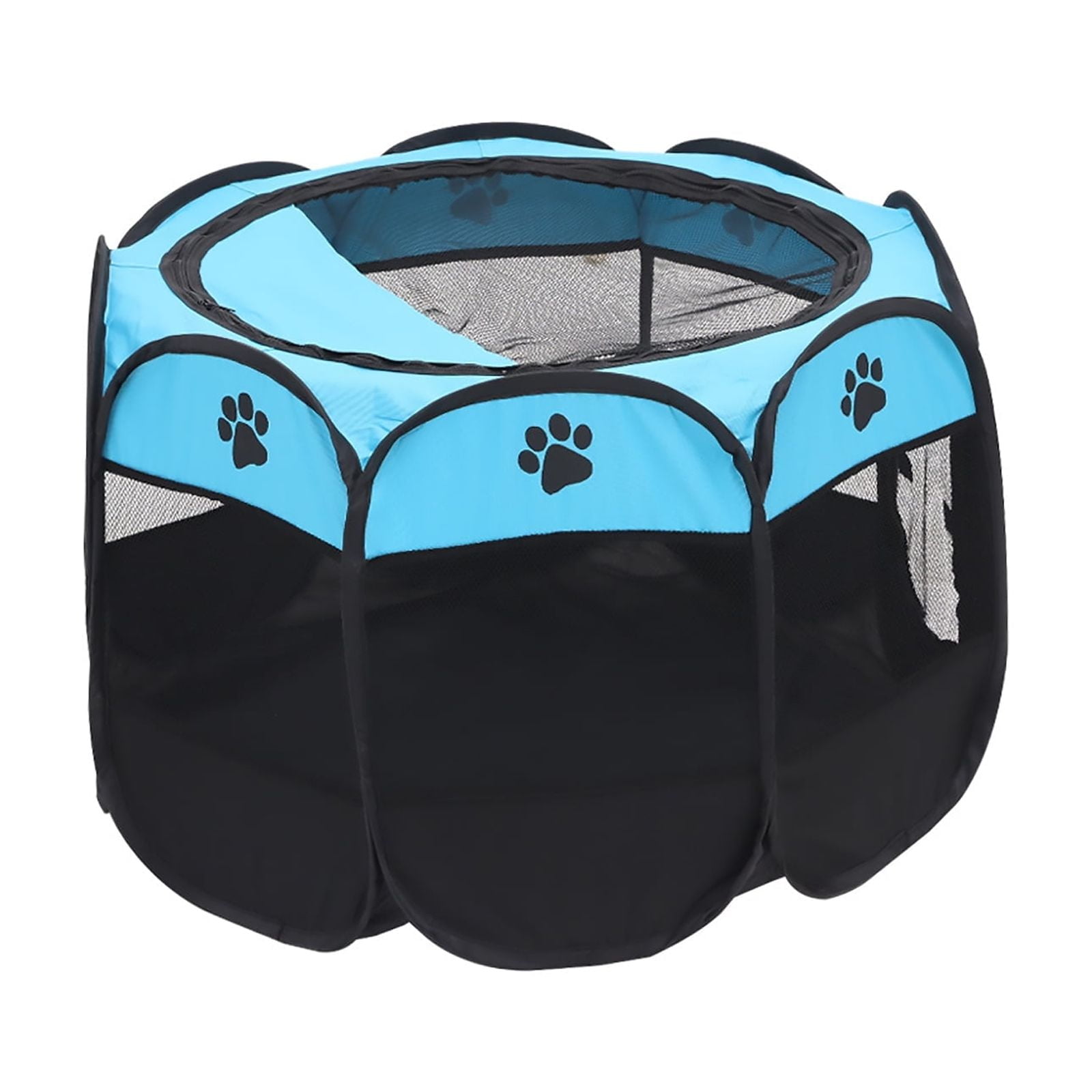 Foldable 8-Panel Pet Tent & Playpen with Portable Bag for Small Animals ...