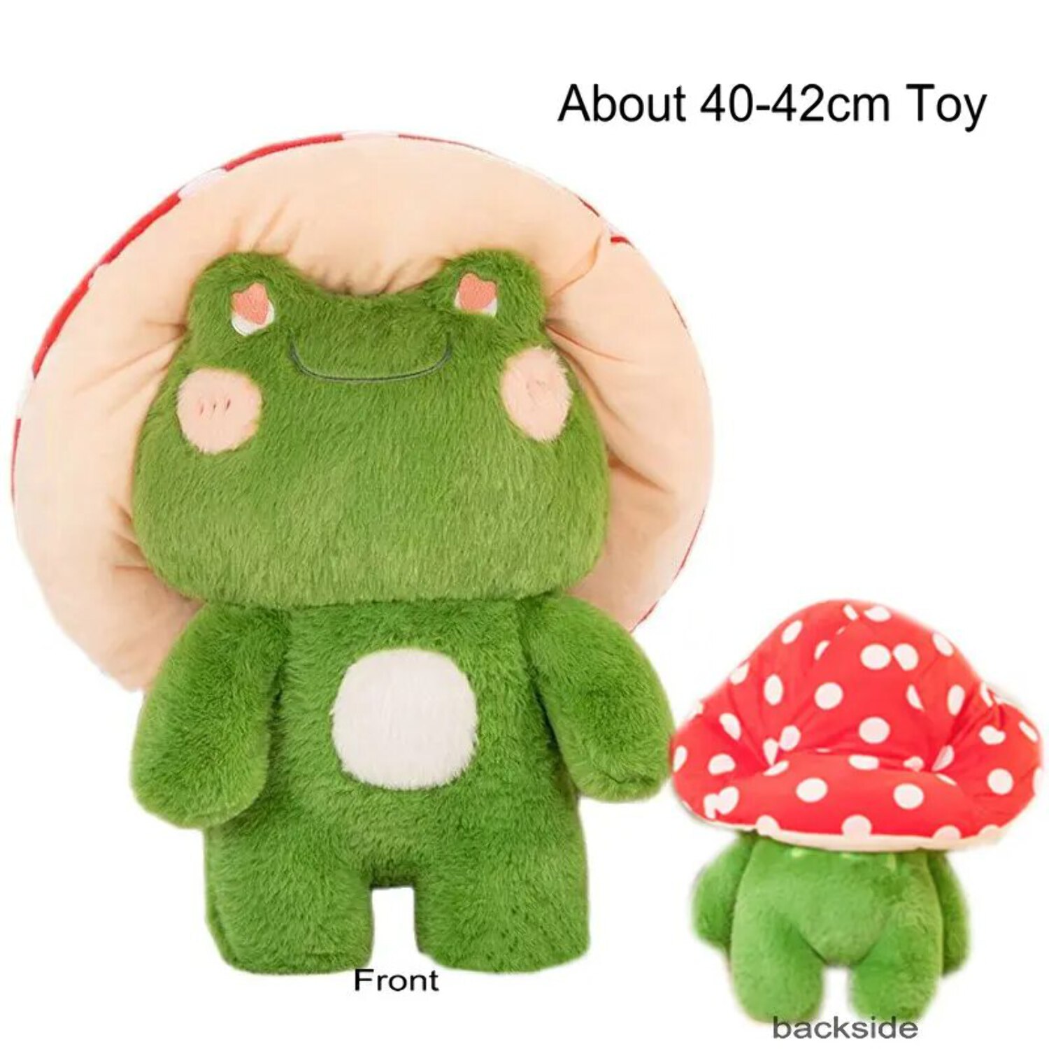 Soft Frog Plushie Stuffed Kawaii Animals Red Mushroom Hat Frogs Baby ...