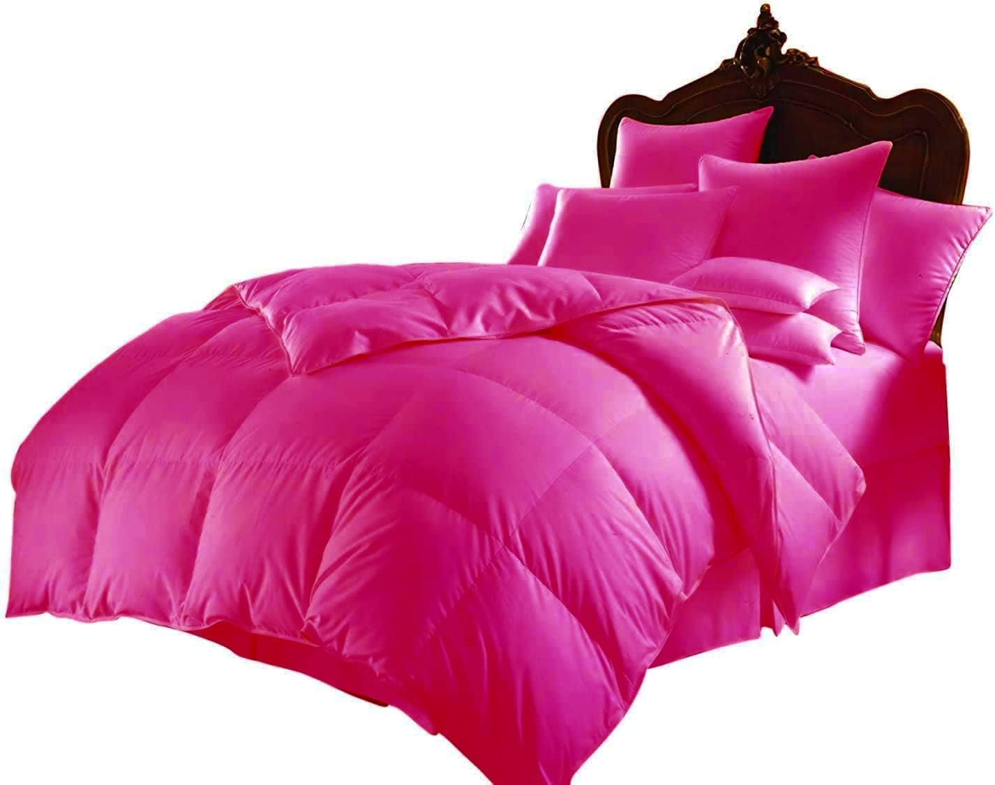 Soft Full Comforter Set 1200 Series 7 Piece 500 Hot Pink Full Size ...