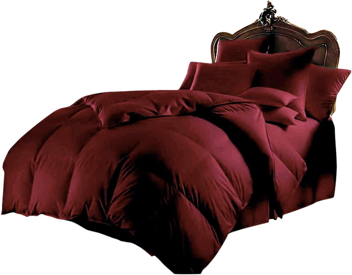 Soft Full Size Comforter Set 3 Piece 1000 Thread Count Cotton 500 GSM Comforter & 2 Pillowcases ...