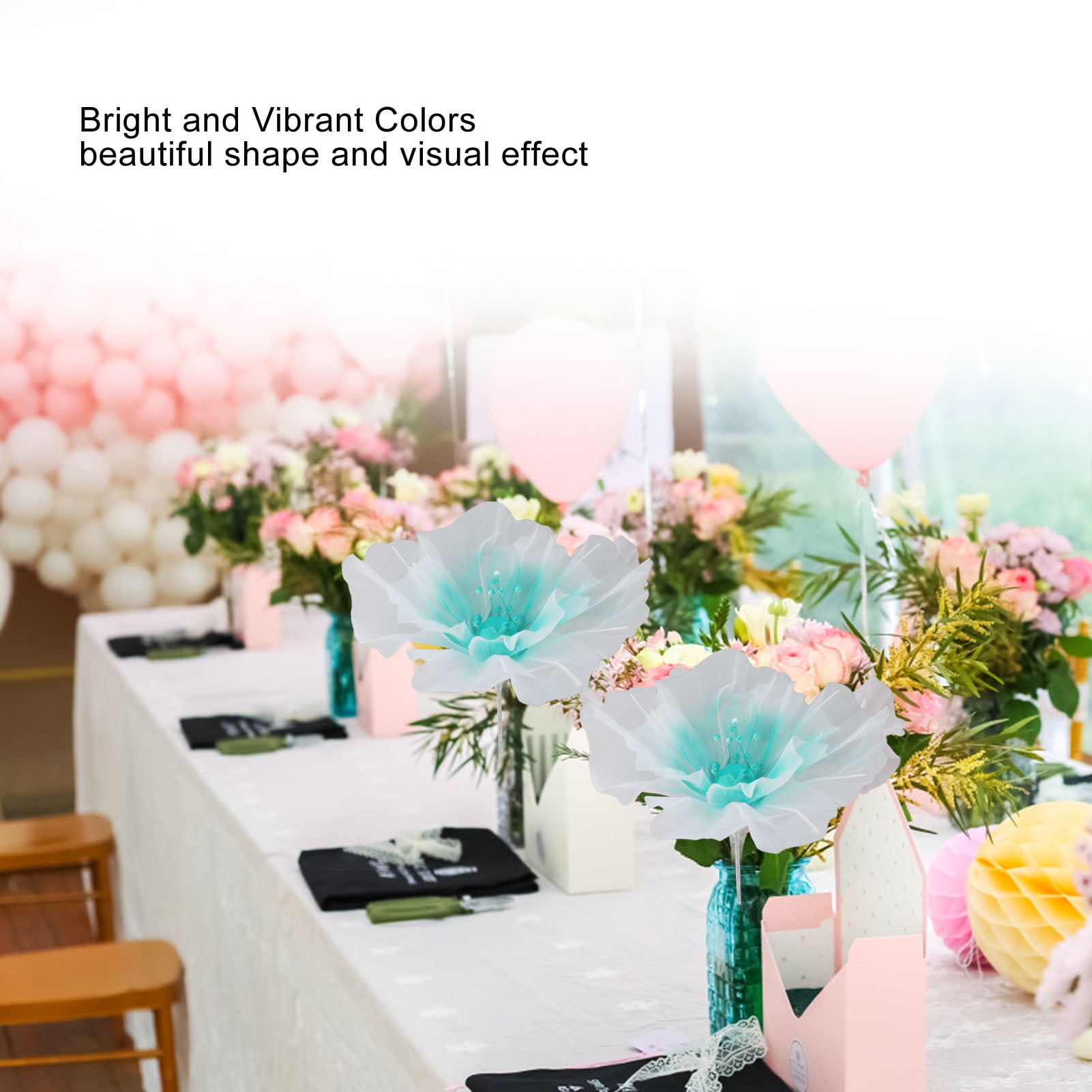 Soft Gauze Flower, 19.7" Diameter, Reusable Organza Decor For Wedding ...