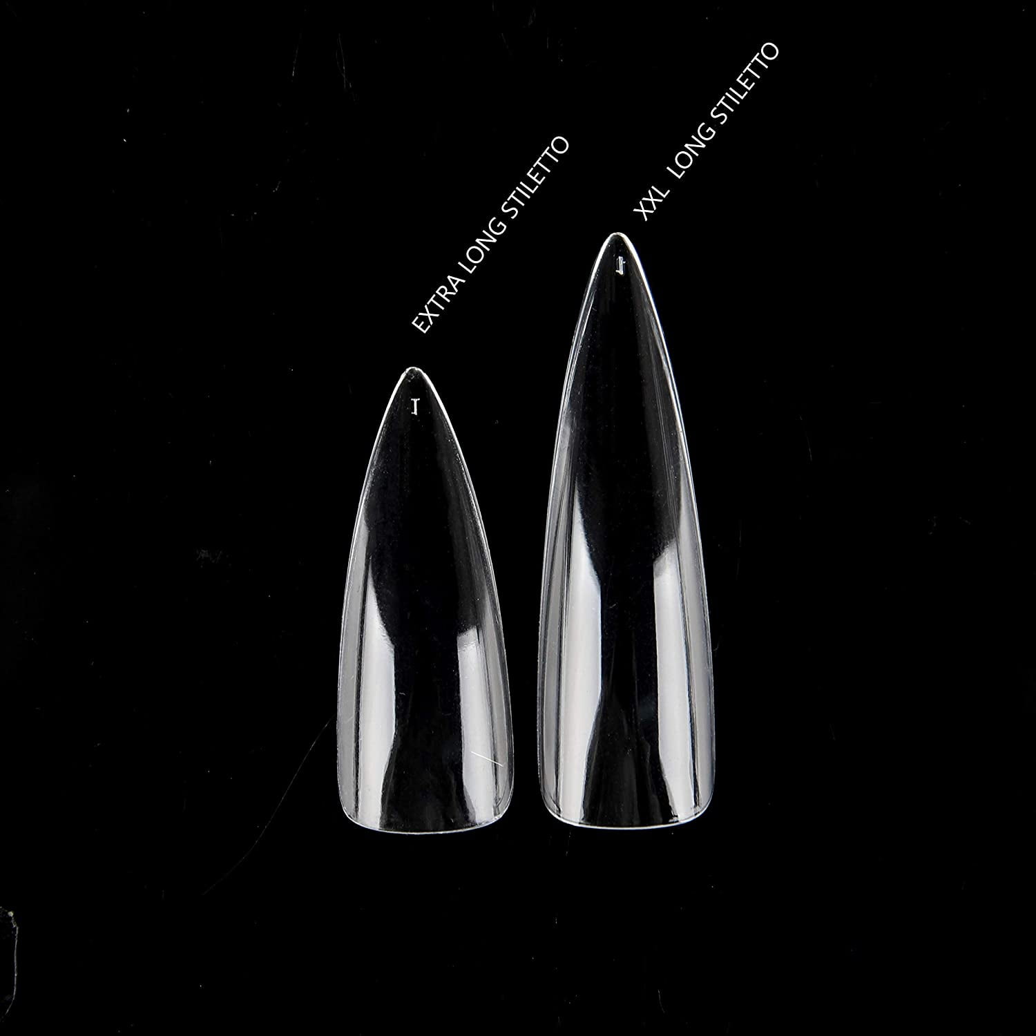 Soft Gel Nail Tips 300 Pcs Clear Extra Long Stiletto Xxl Stiletto