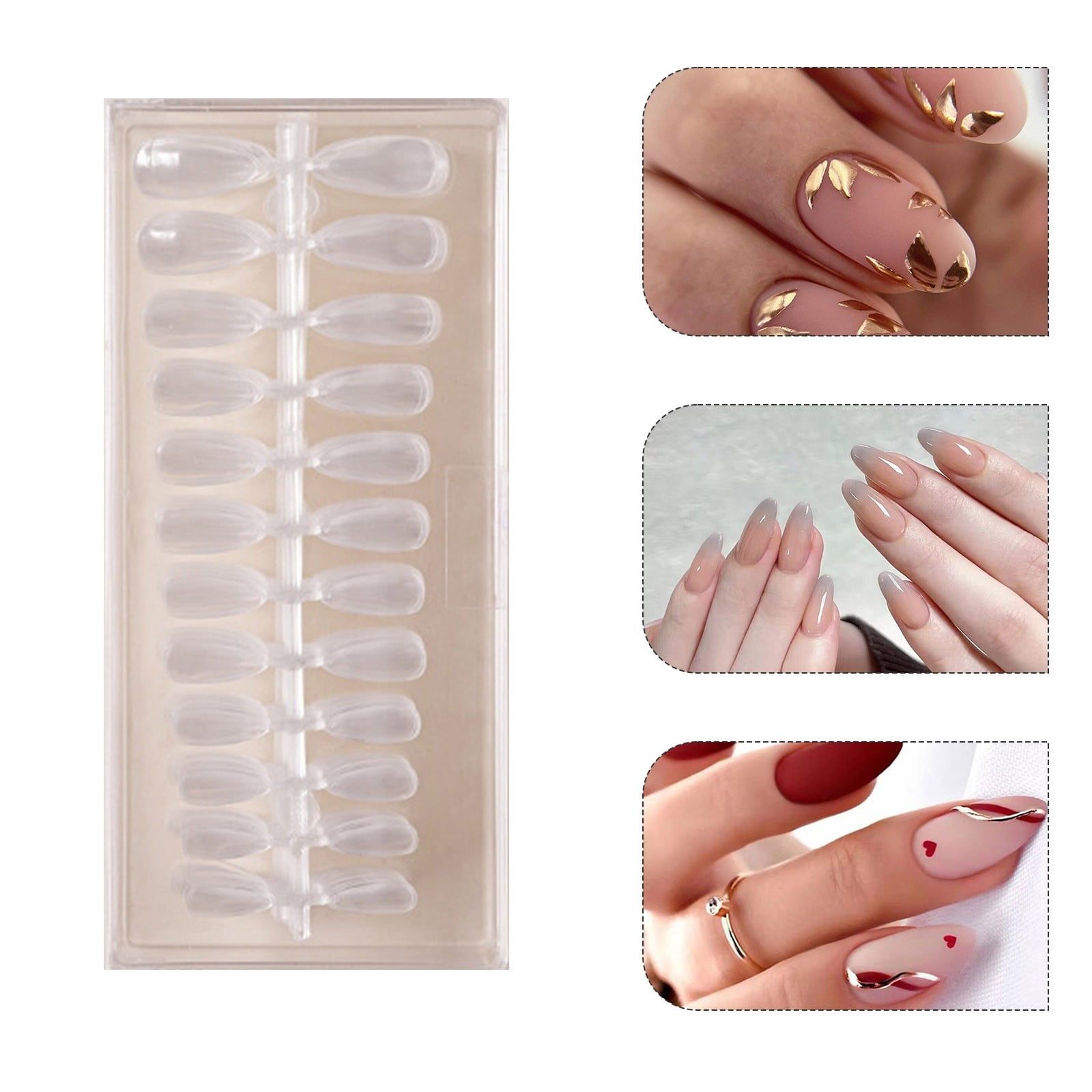 Soft Gel Nails on Finger Nails Coffin Face Hand for Nails Acrylic Nail ...