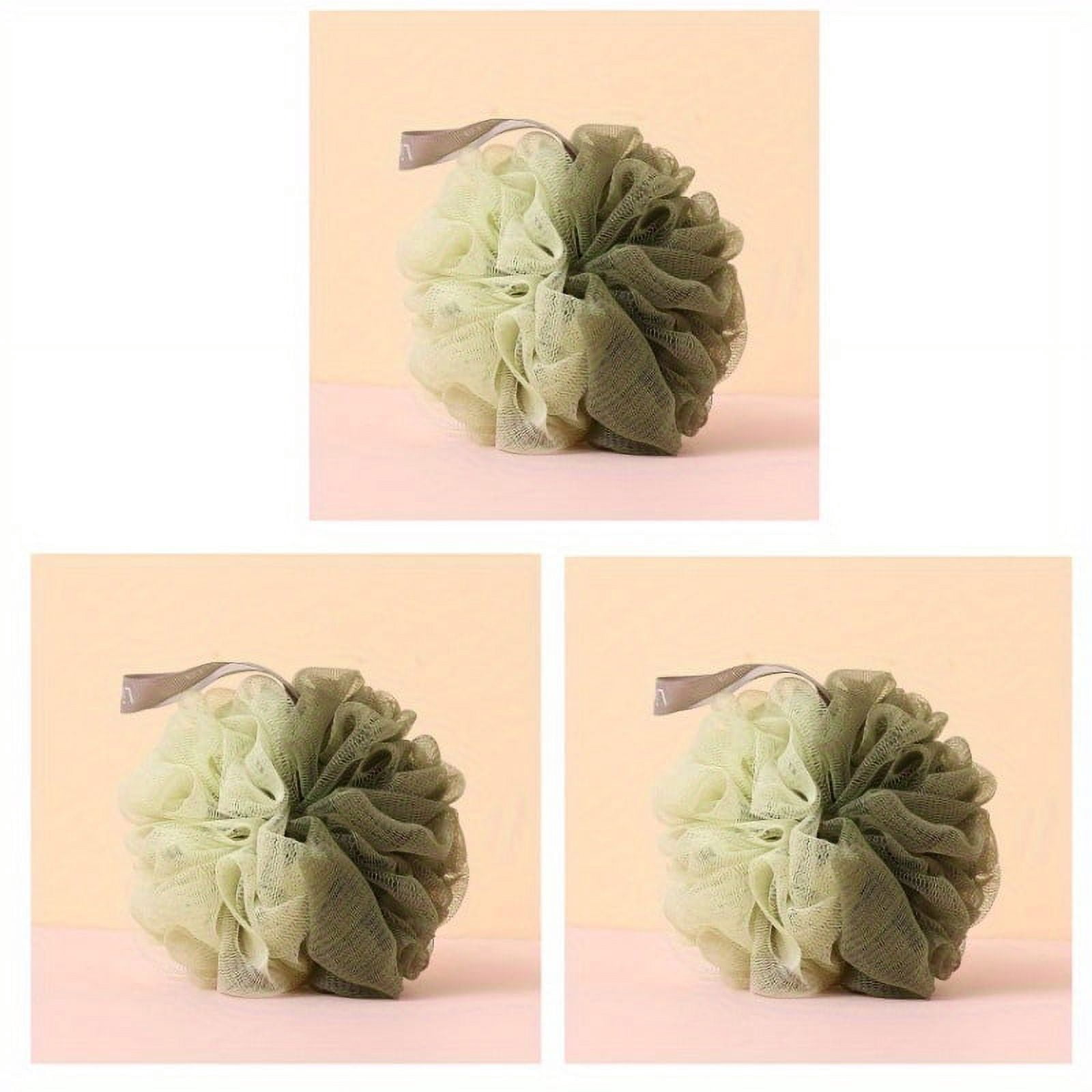 Soft and Gentle NEWKBO 3pc Exfoliating Shower Loofah Puffs for Spa ...