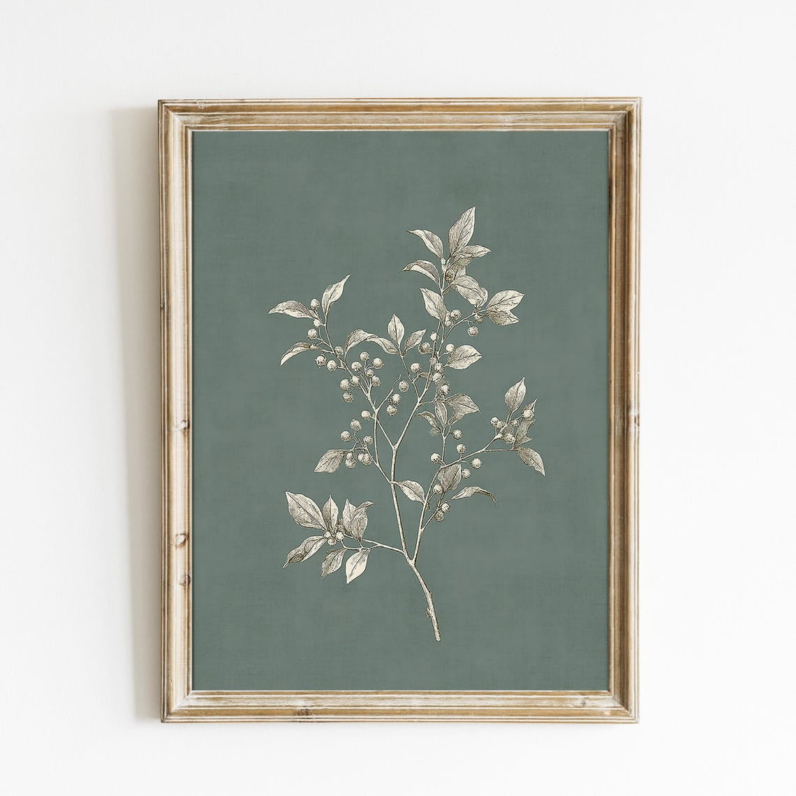 Soft Green Botanical Print Poster Neutral Minimalistic Wall Art Poster ...