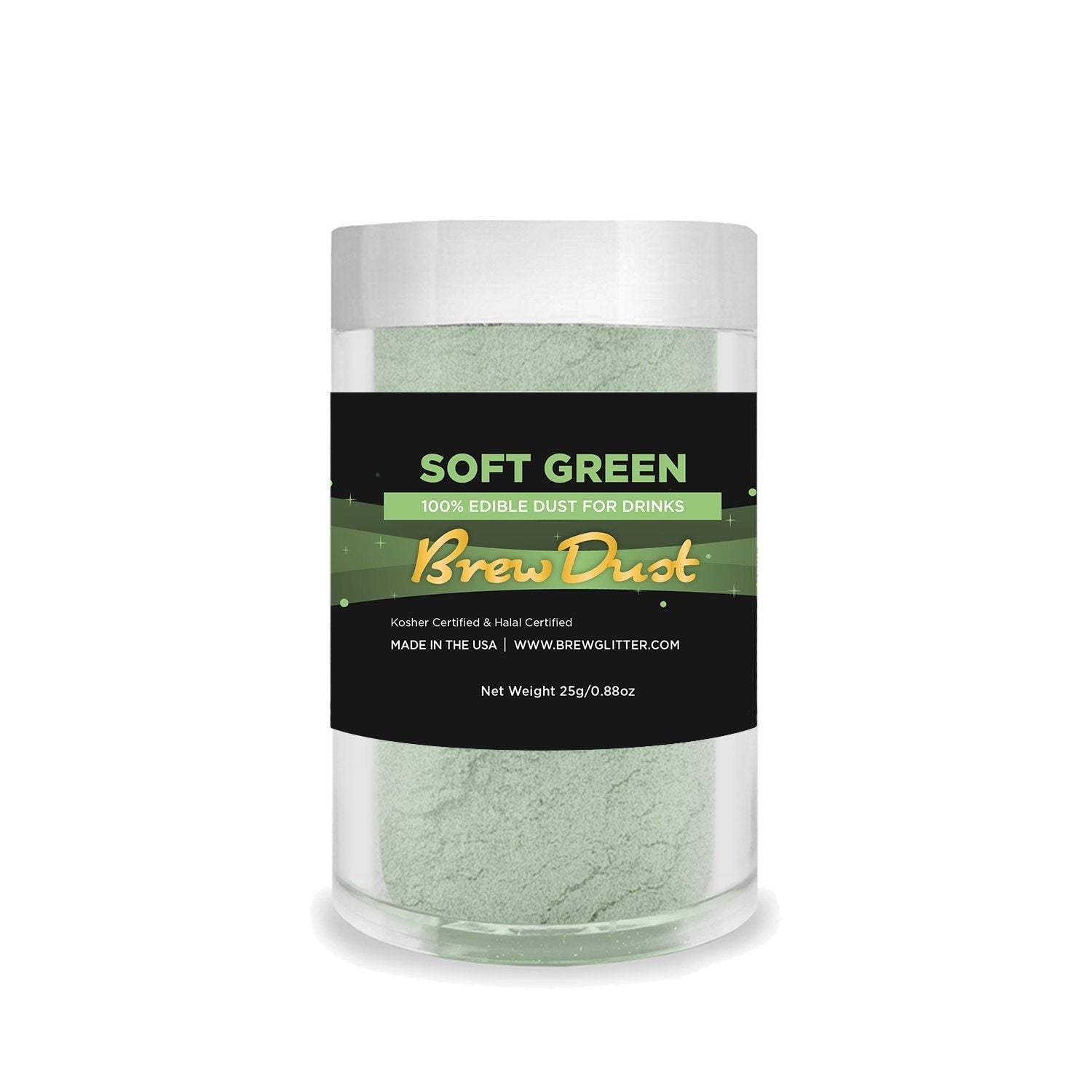 Brew Dust - Soft Green Edible Drink Powder - Silky Swirl, Beverage Safe ...