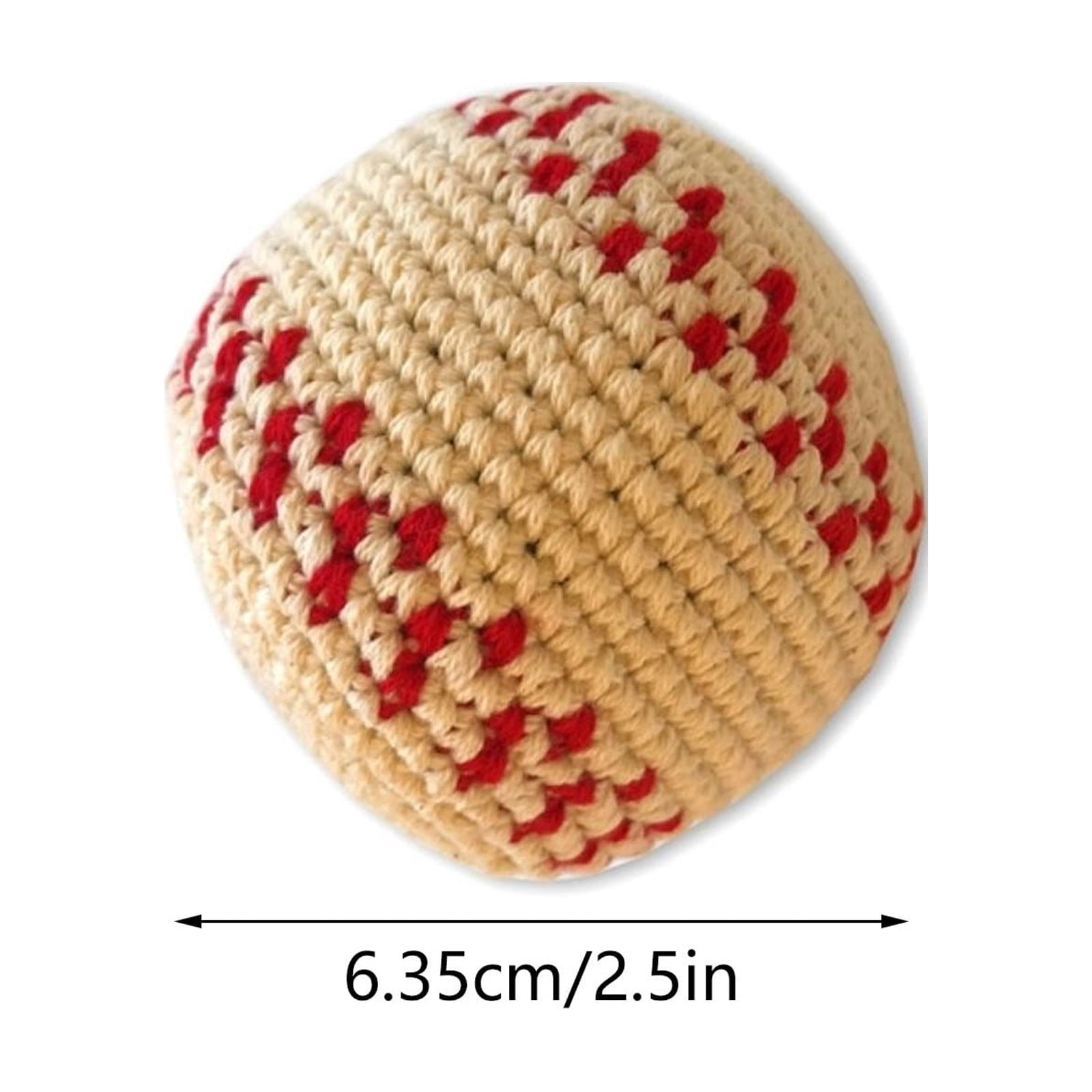 Soft Hand‑Crocheted Footbag, Durable Leakproof Lightweight Play Balls ...