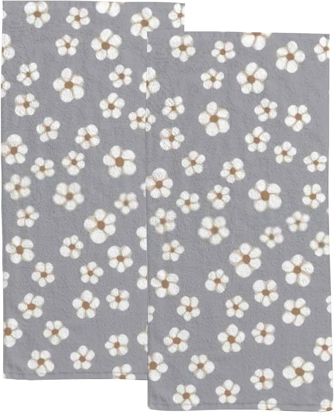 Soft Hand Fingertip Towels 2 Pcs Face Bath Towels Small Simple Flowers ...