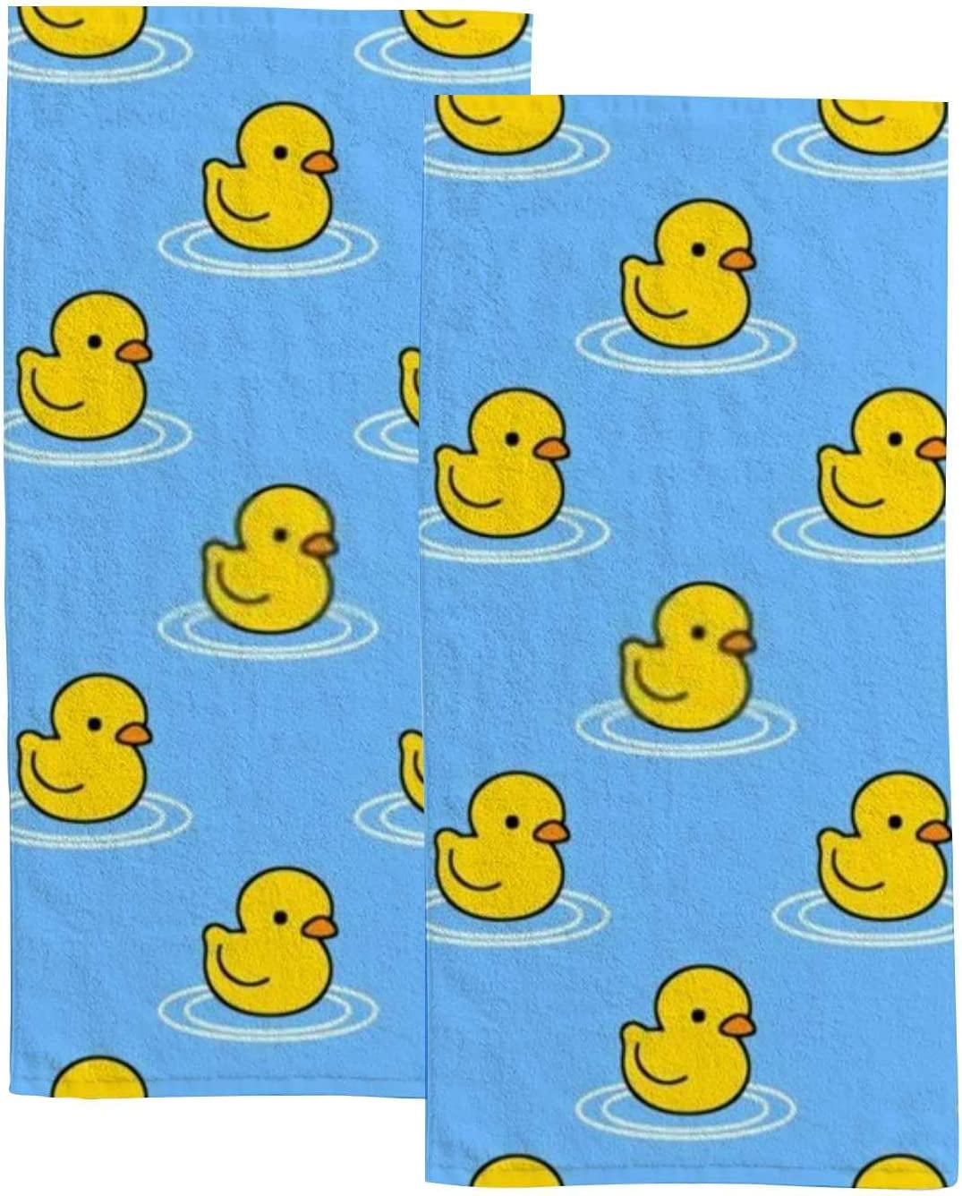Soft Hand Towels 2 Packs Bath Towels Cartoon Cute Duck Absorbent ...
