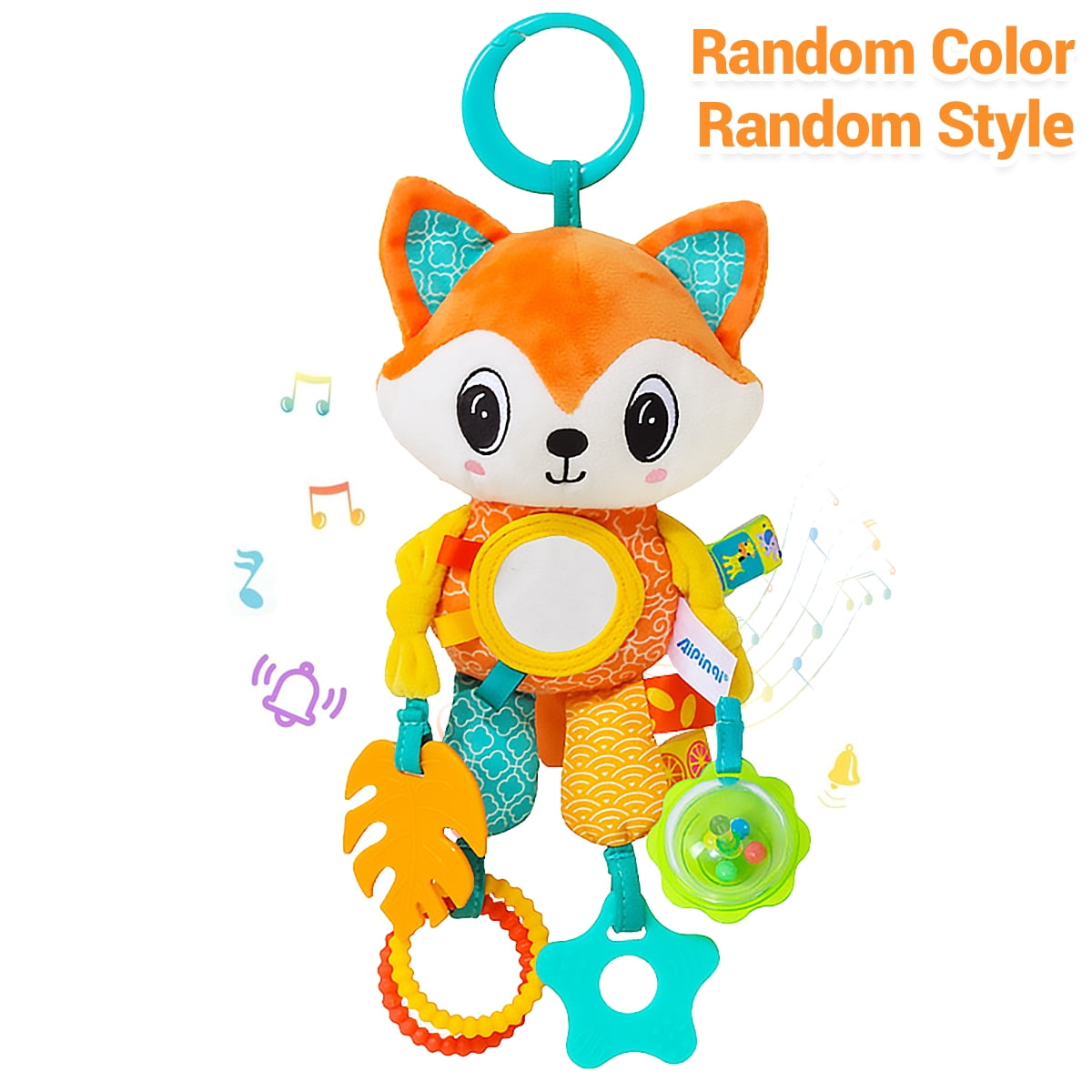 Soft Hanging Crinkle Squeaky Sensory LearningToy Stroller Car Seat Crib ...