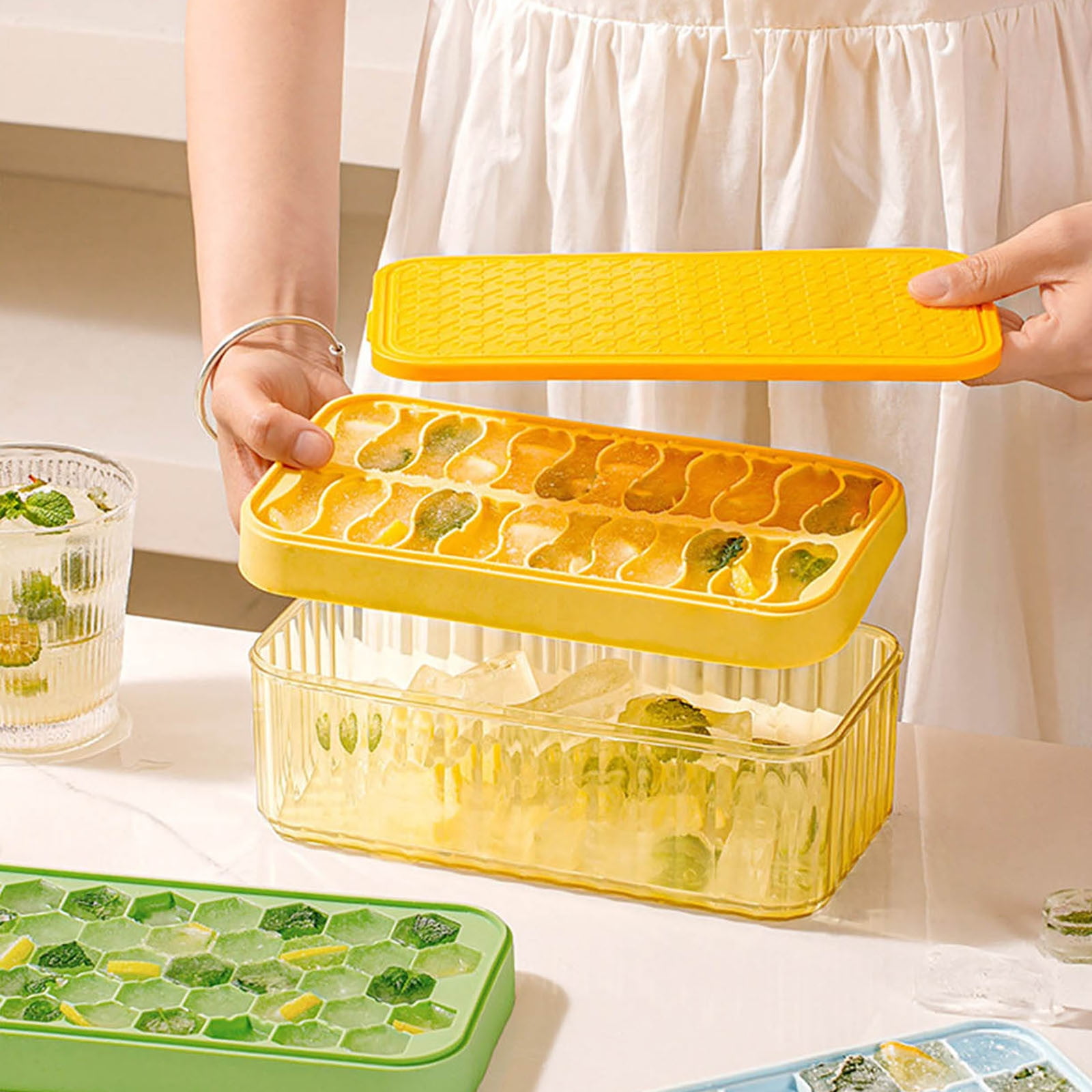Soft Ice Cube Tray - Food Grade Ice Block Maker for Home, Effortless ...