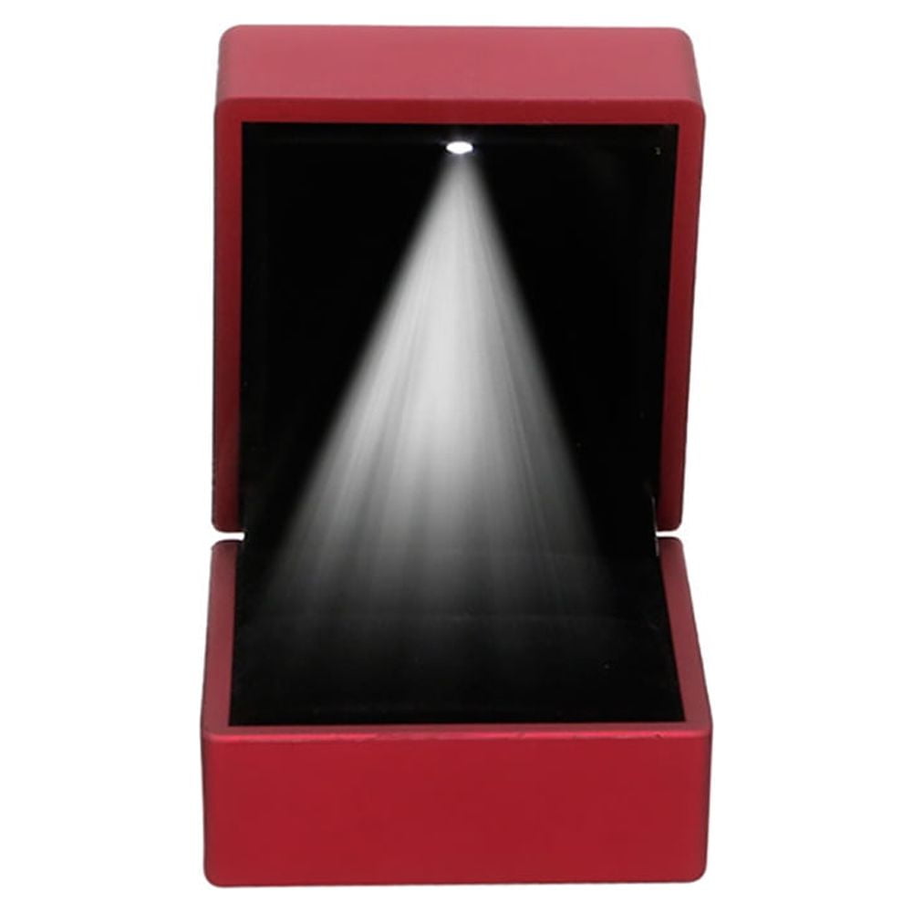 Soft Interior Ring Box with LED Lighted up Display Case for Proposal ...