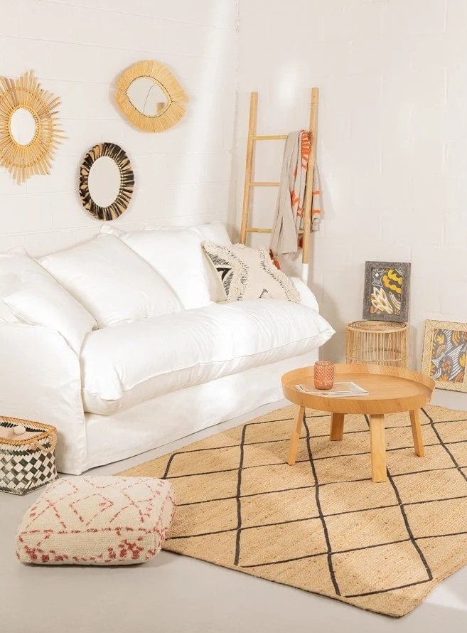 Soft Jute Braided Mat – Perfect for Living Room & Bedroom | Minimalist ...