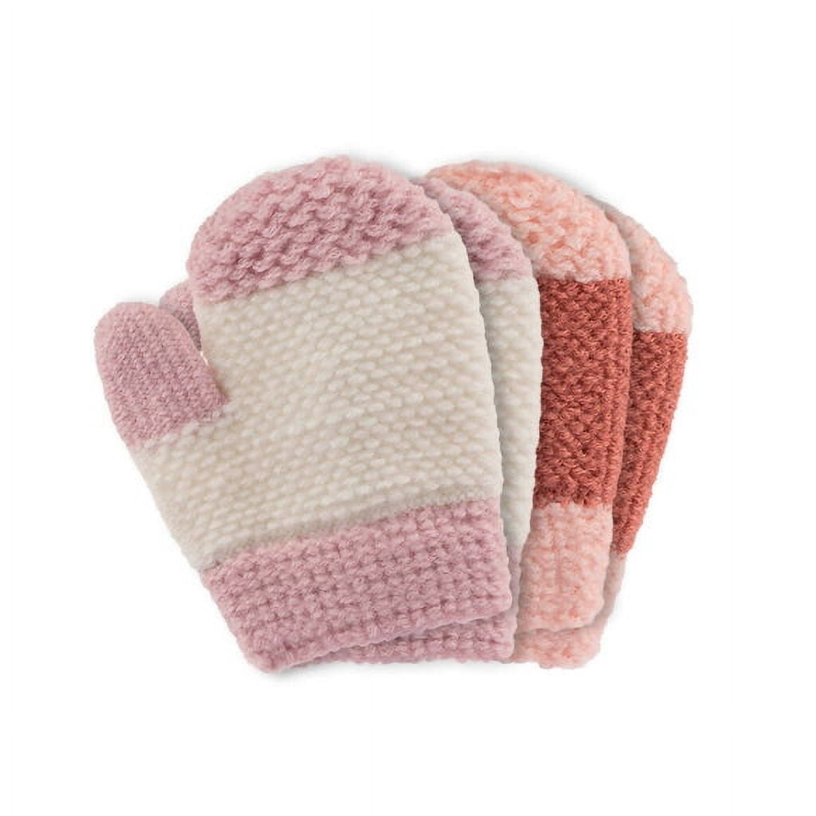 Soft Knit Mittens for Baby or Toddler - 2-Pack Gloves for Boys and ...