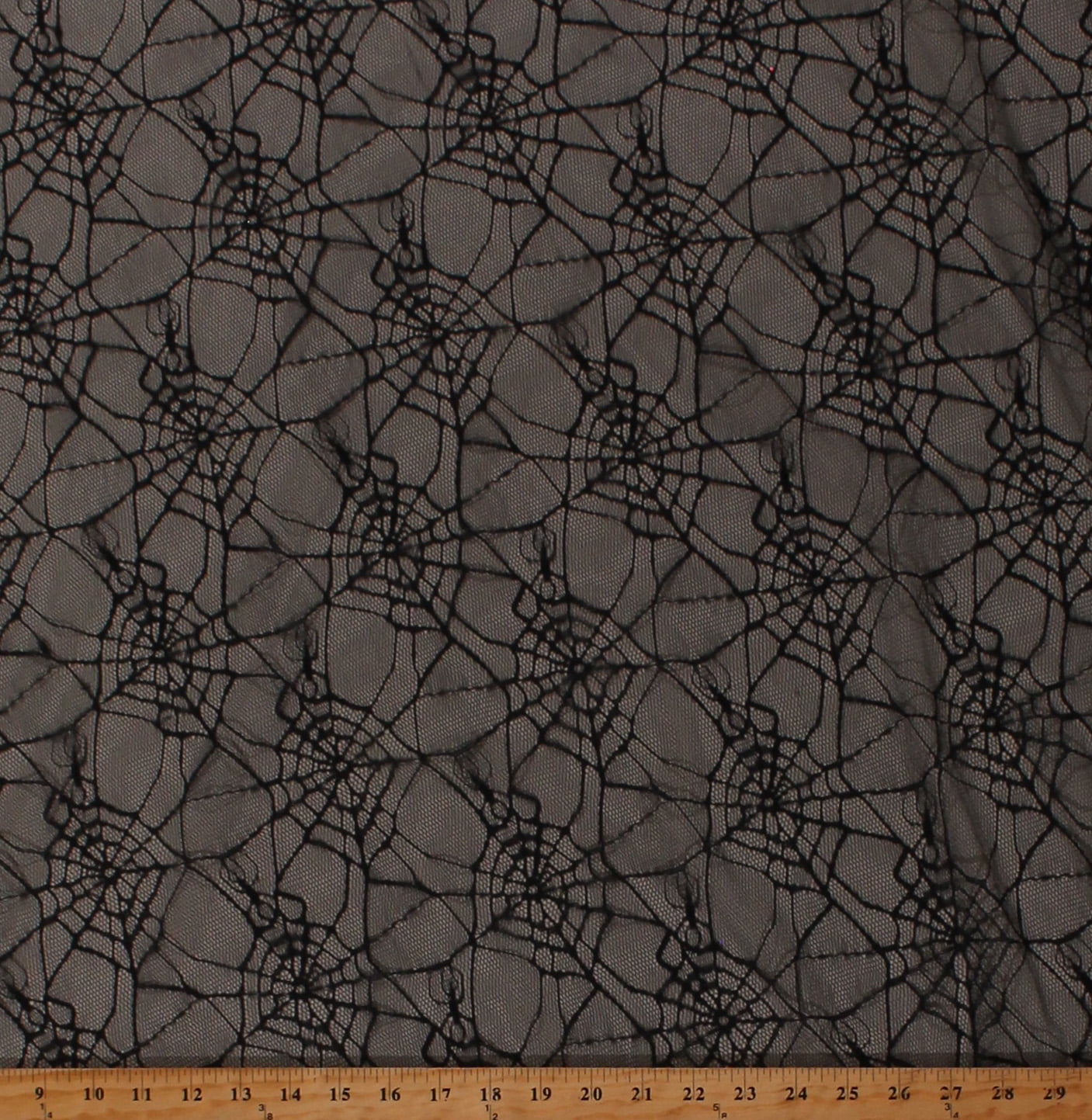 Soft Lace Spiderwebs Spiders Black Lace Fabric by the Yard (D171.16 ...