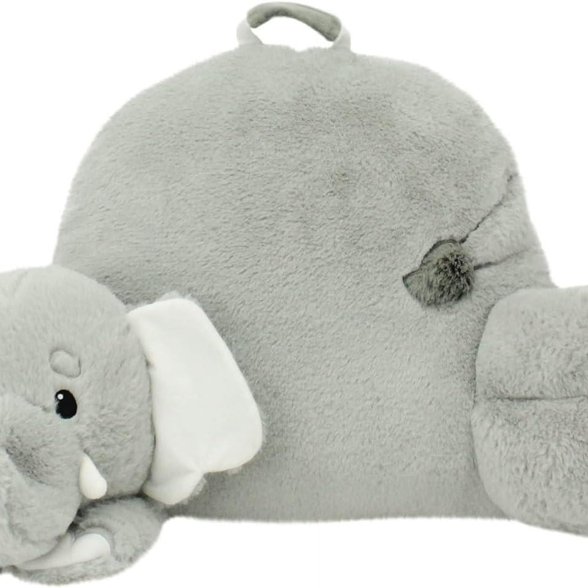 Soft Landing Elephant Nesting Nook Portable Reading Pillow Grey 15x23 ...