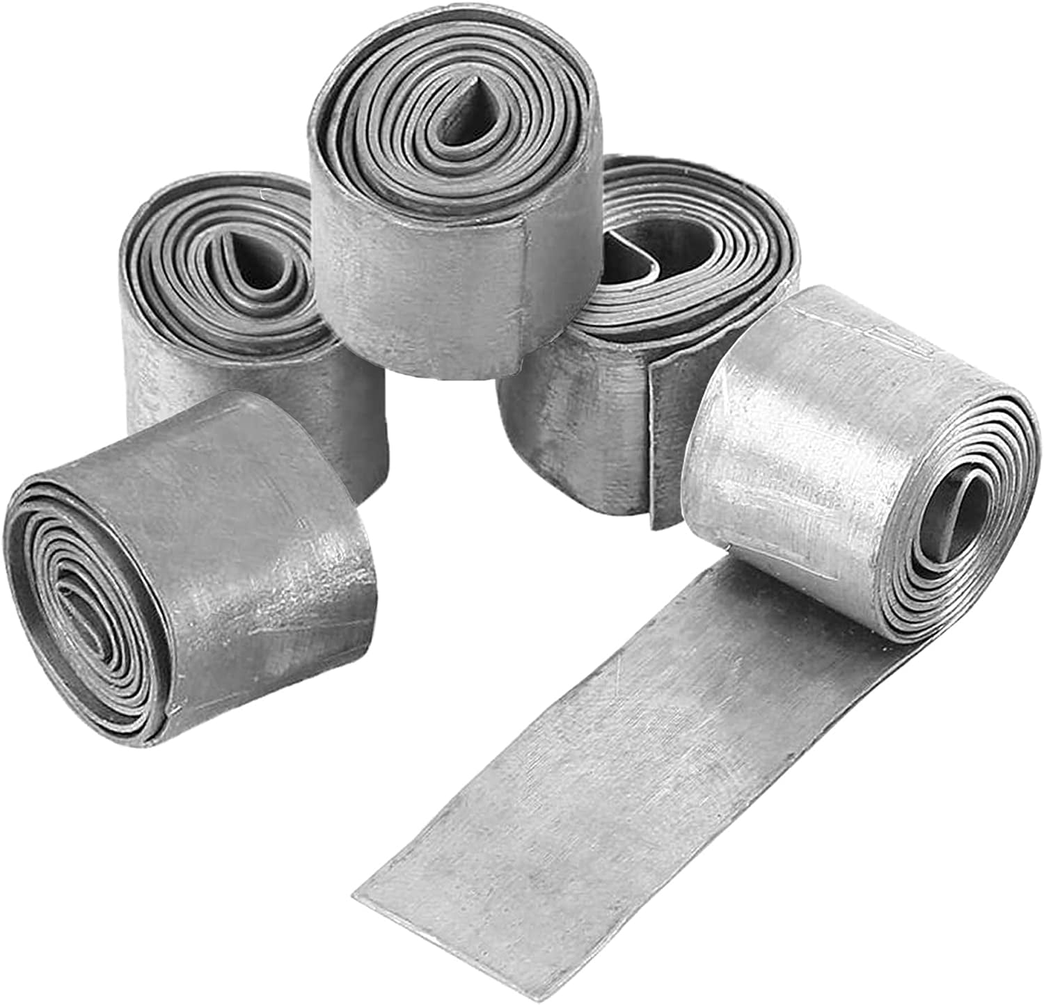 Soft Lead Sheet Roll for Fishing Lure Weights, 5 Rolls, 0.6mm Thickness ...