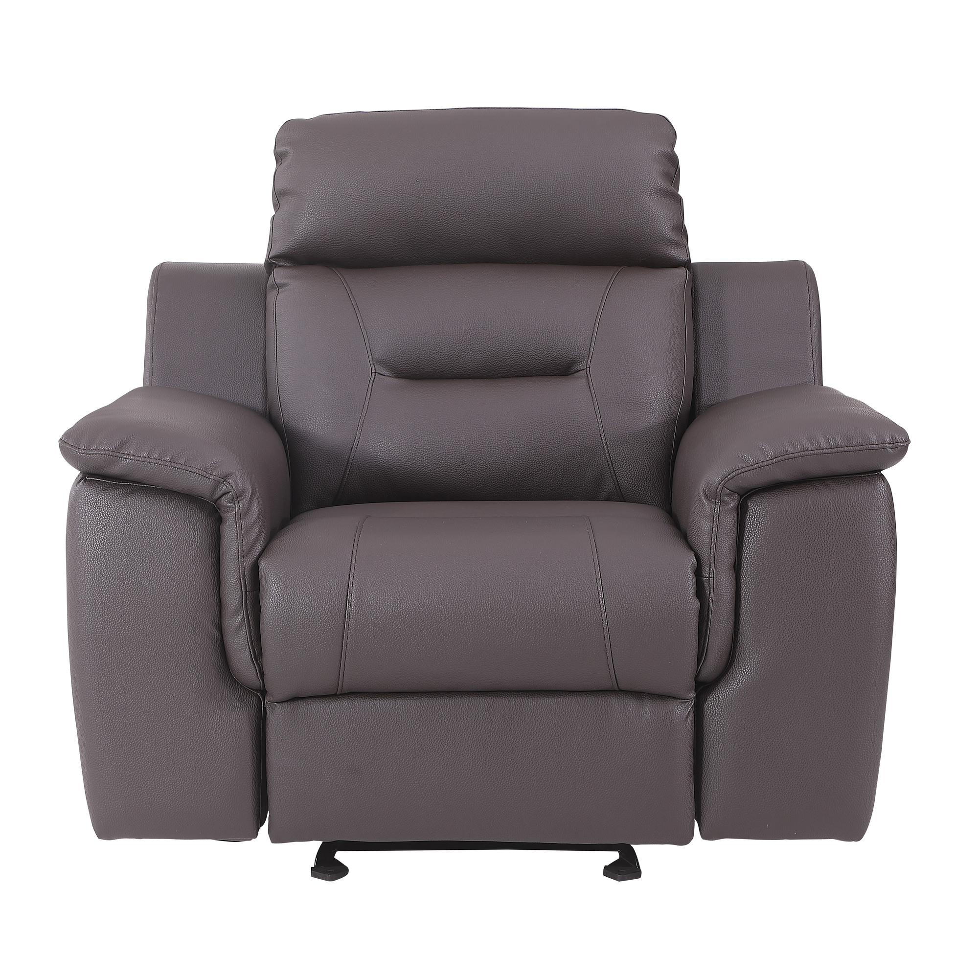 Soft Leather Recliner With Reinforced Corner Blocks, Lumbar Comfort ...