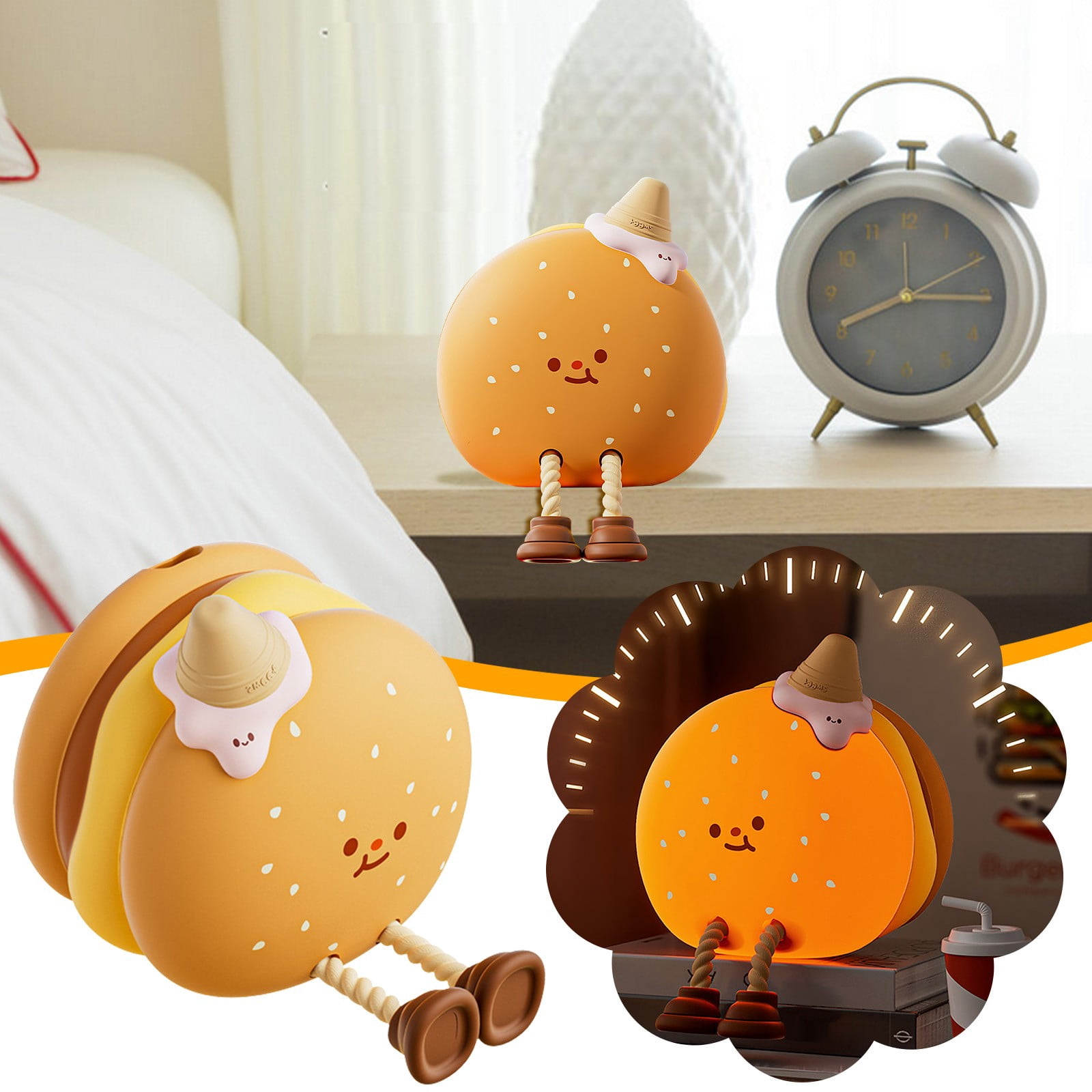 Soft Light USB Rechargeable Bedroom Bedside Companion Sleep Pat Night ...