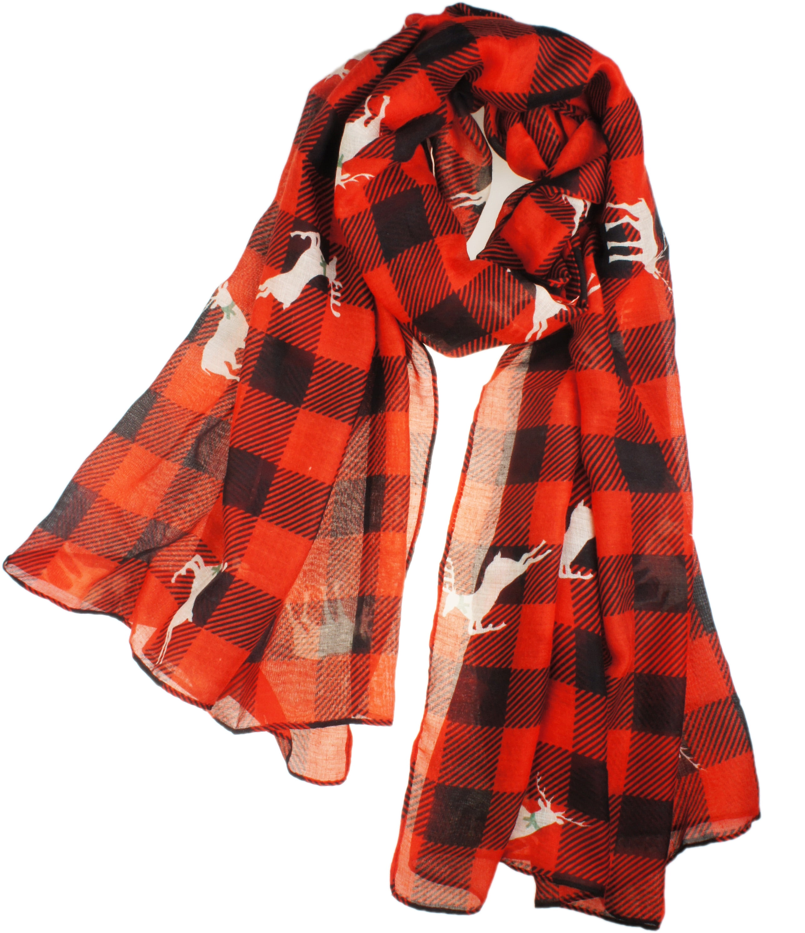 VIVIAN & VINCENT Xmas Scarf, Lightweight Fall Winter, Holiday Gift for ...