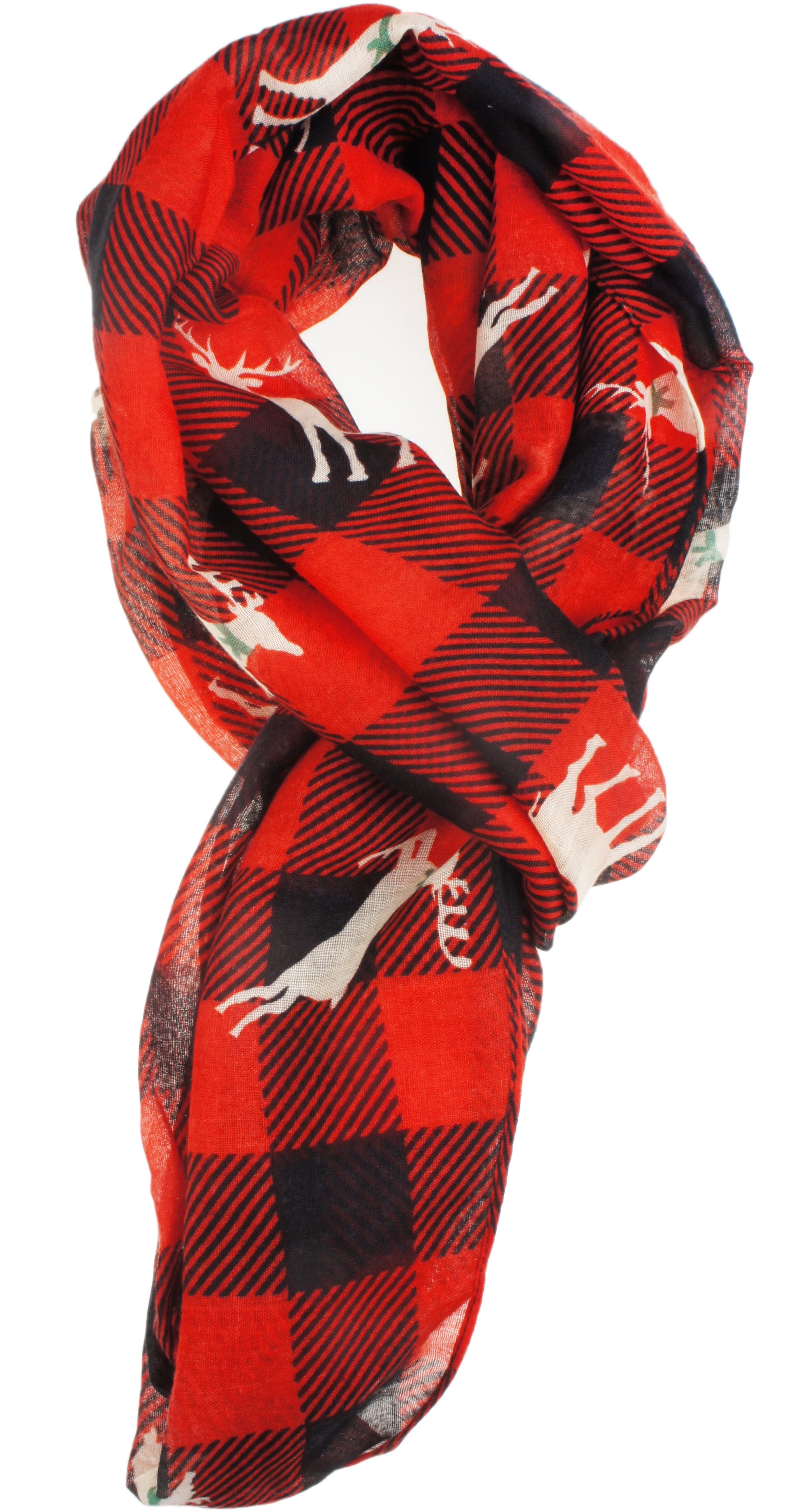 Soft Lightweight Sheer Fall Winter Christmas Infinity Scarf for Women ...