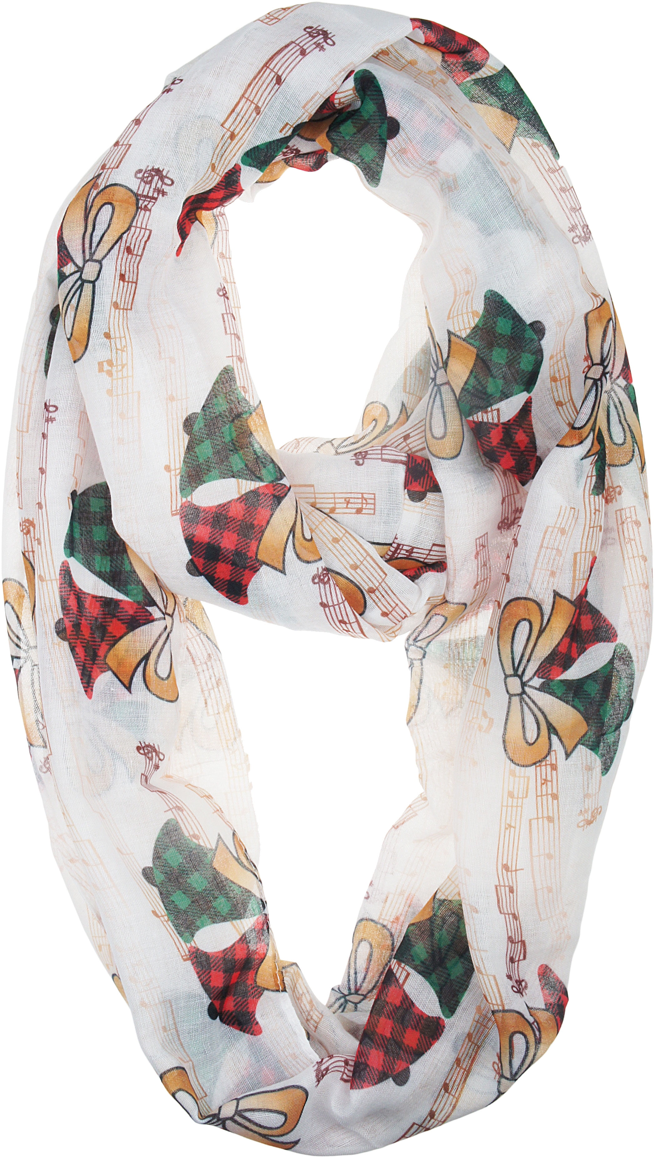 Soft Lightweight Sheer Fall Winter Christmas Infinity Scarf for Women ...