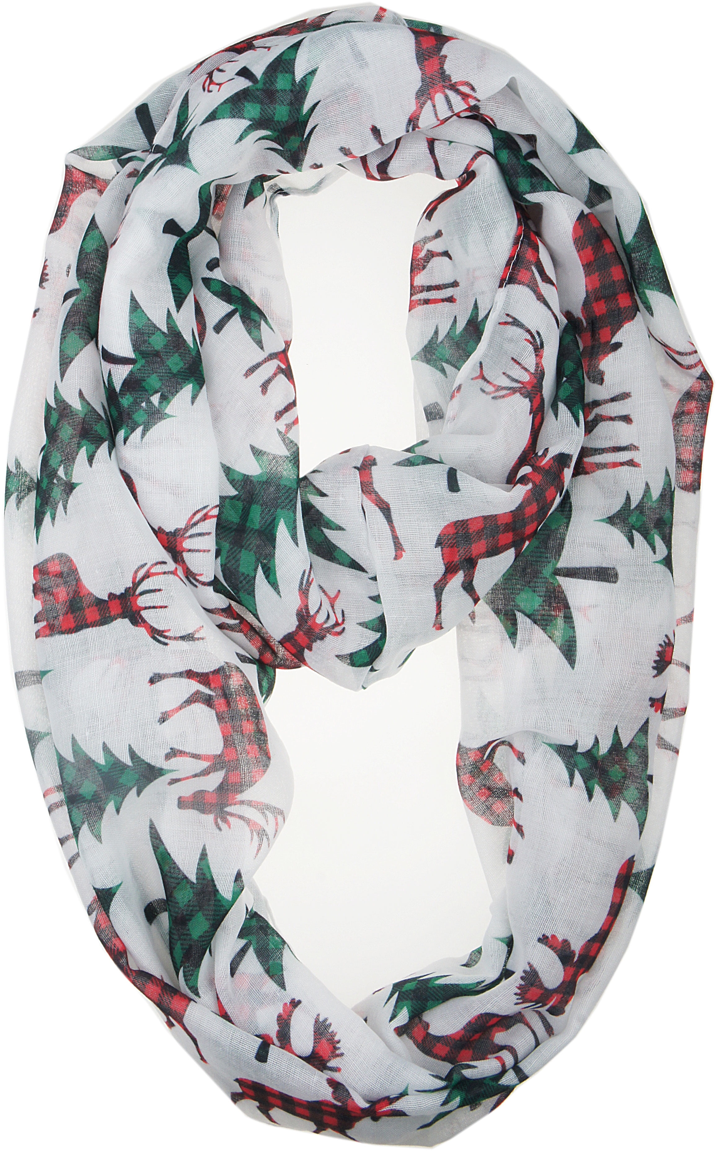 Soft Lightweight Infinity Scarf, Winter Christmas Design, Cozy Gift for ...