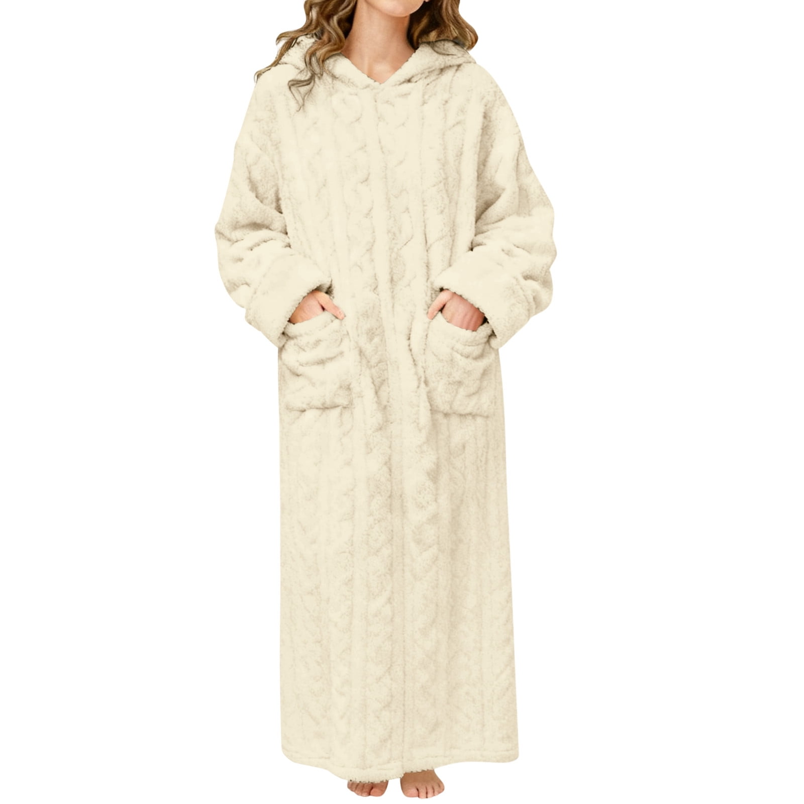 Soft Long Robe With Pockets Cozy Bathrobe For And Relaxation At Home ...