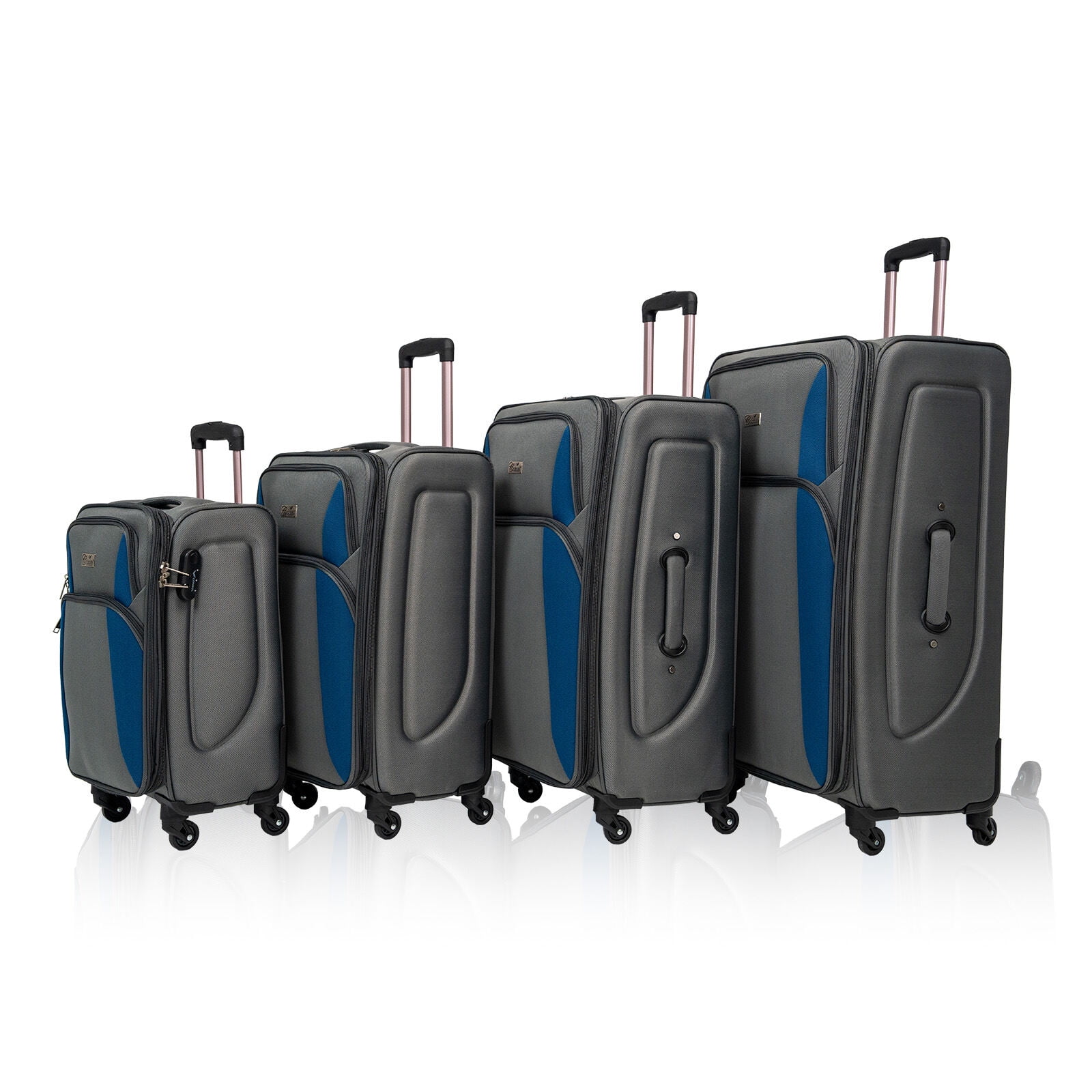 Soft Luggage Case SoftshellLuggage Expandable 4 Piece Set Suitcase ...