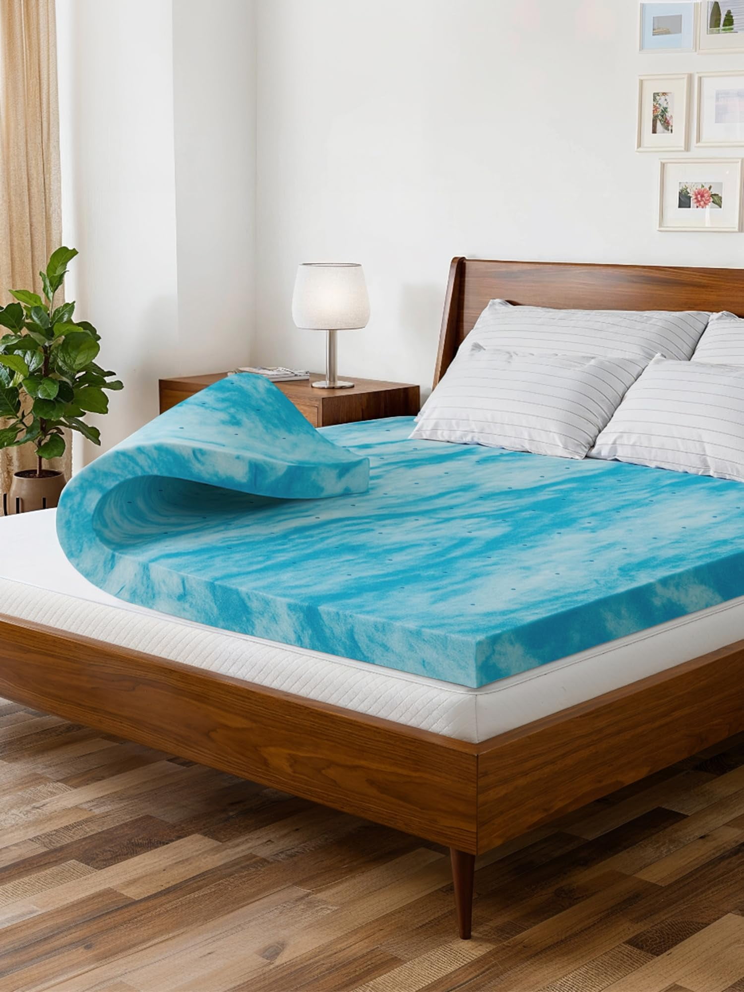 Soft Memory Mattress Topper Size - 2 Inch Breathable Infused Memory ...