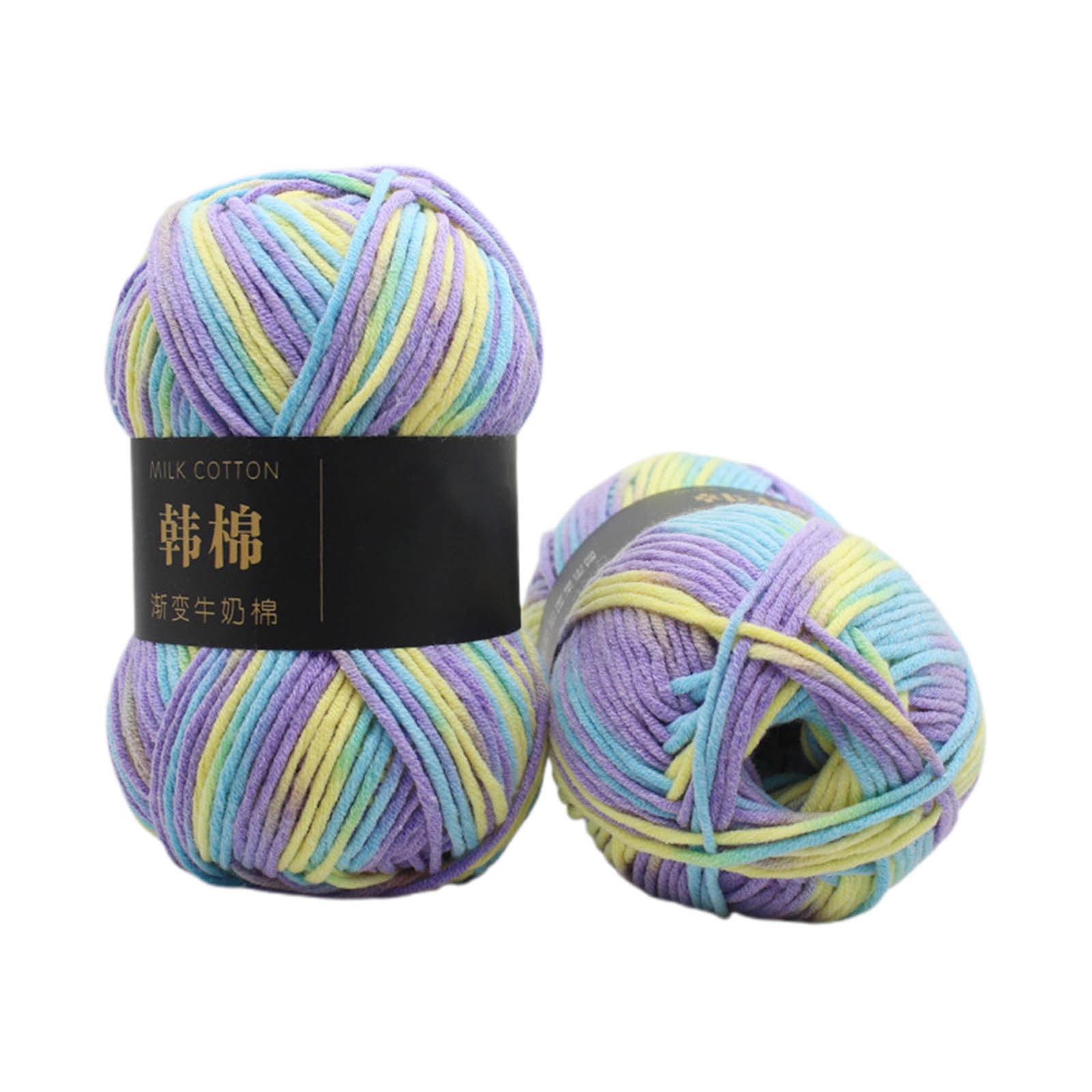 Soft Milk Cotton Yarn Assorted Colors Crochet Yarn Sport Weight Yarn ...